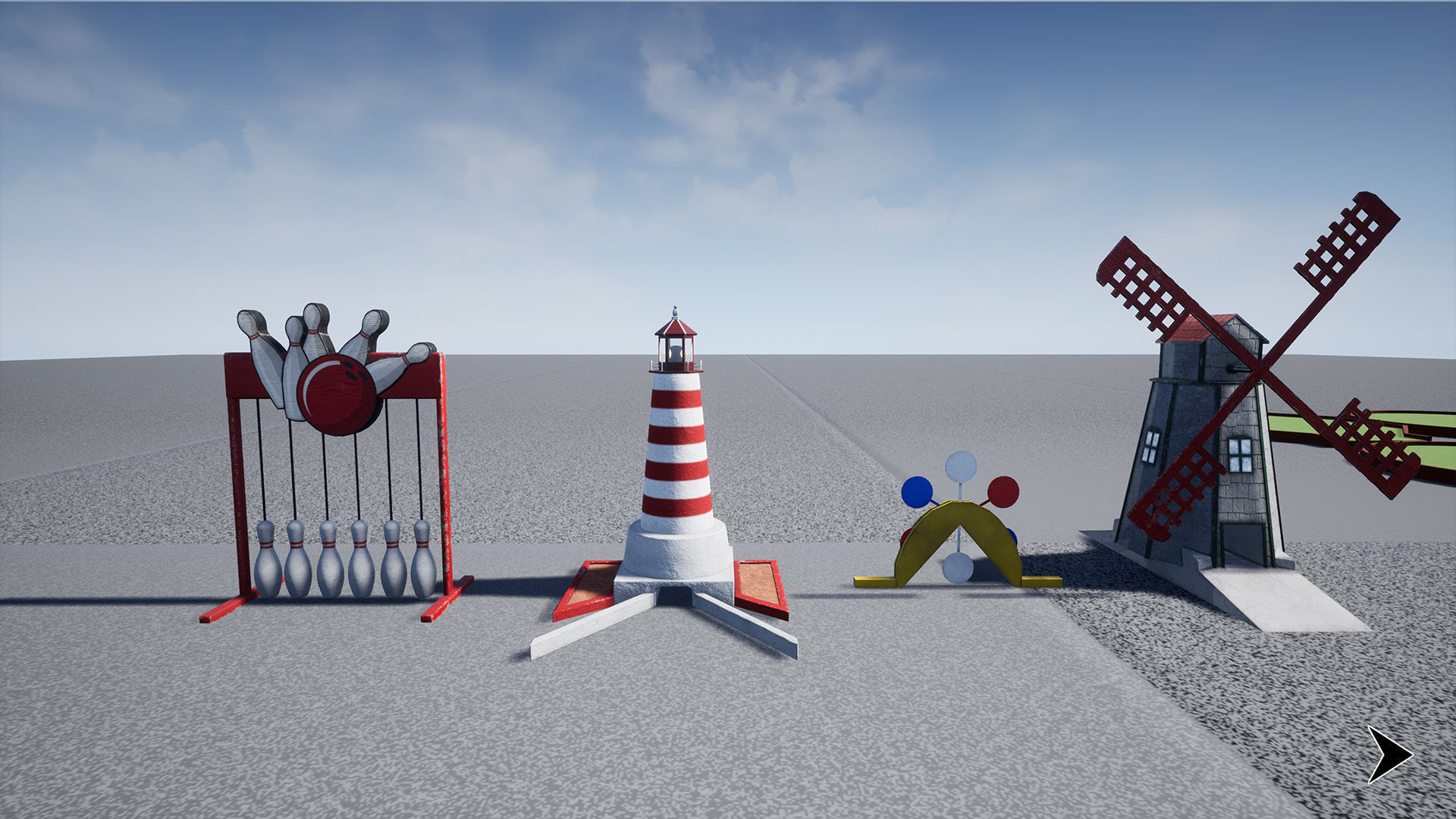 3D model Modular Miniature golf - Sport pack for UE4 UE5 VR / AR / low ...