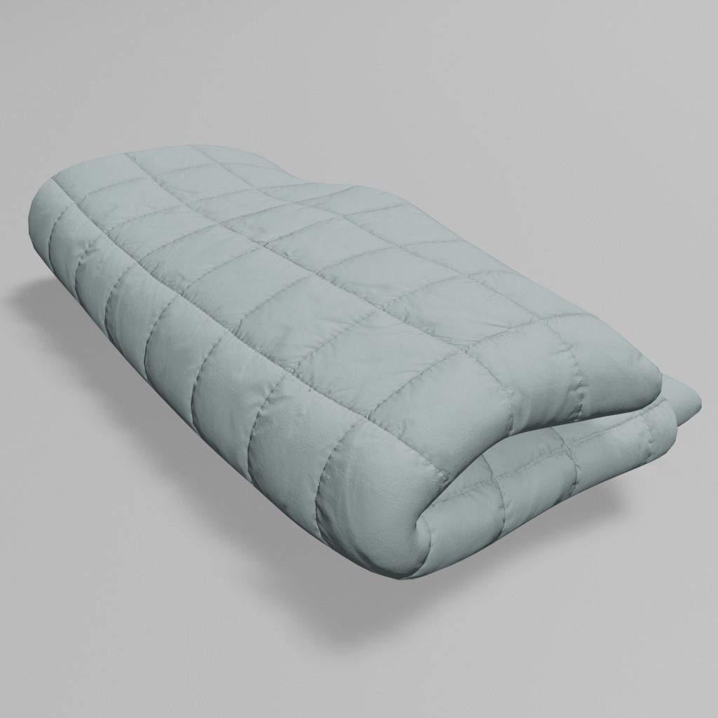 Blanket folded 3 times free 3D model | CGTrader