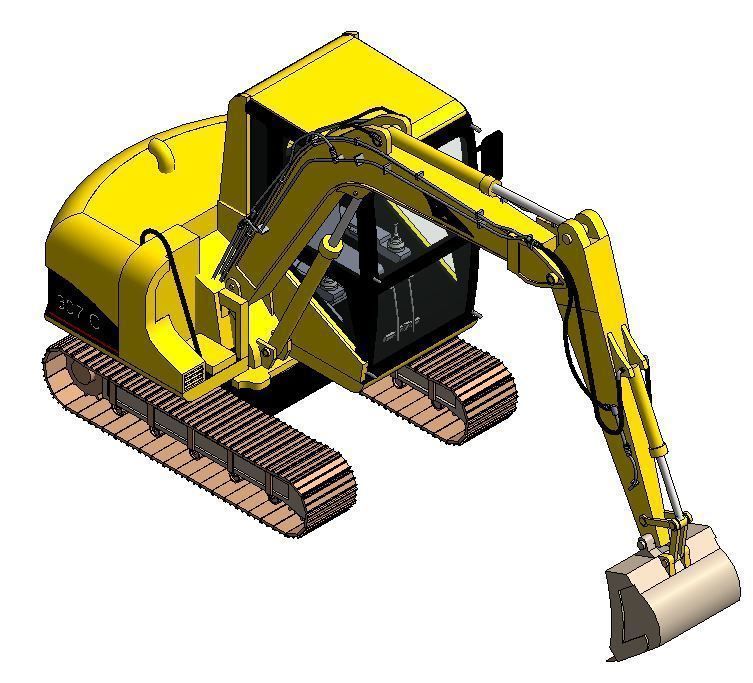 3D model Small Long Reach Excavator-09 VR / AR / low-poly | CGTrader