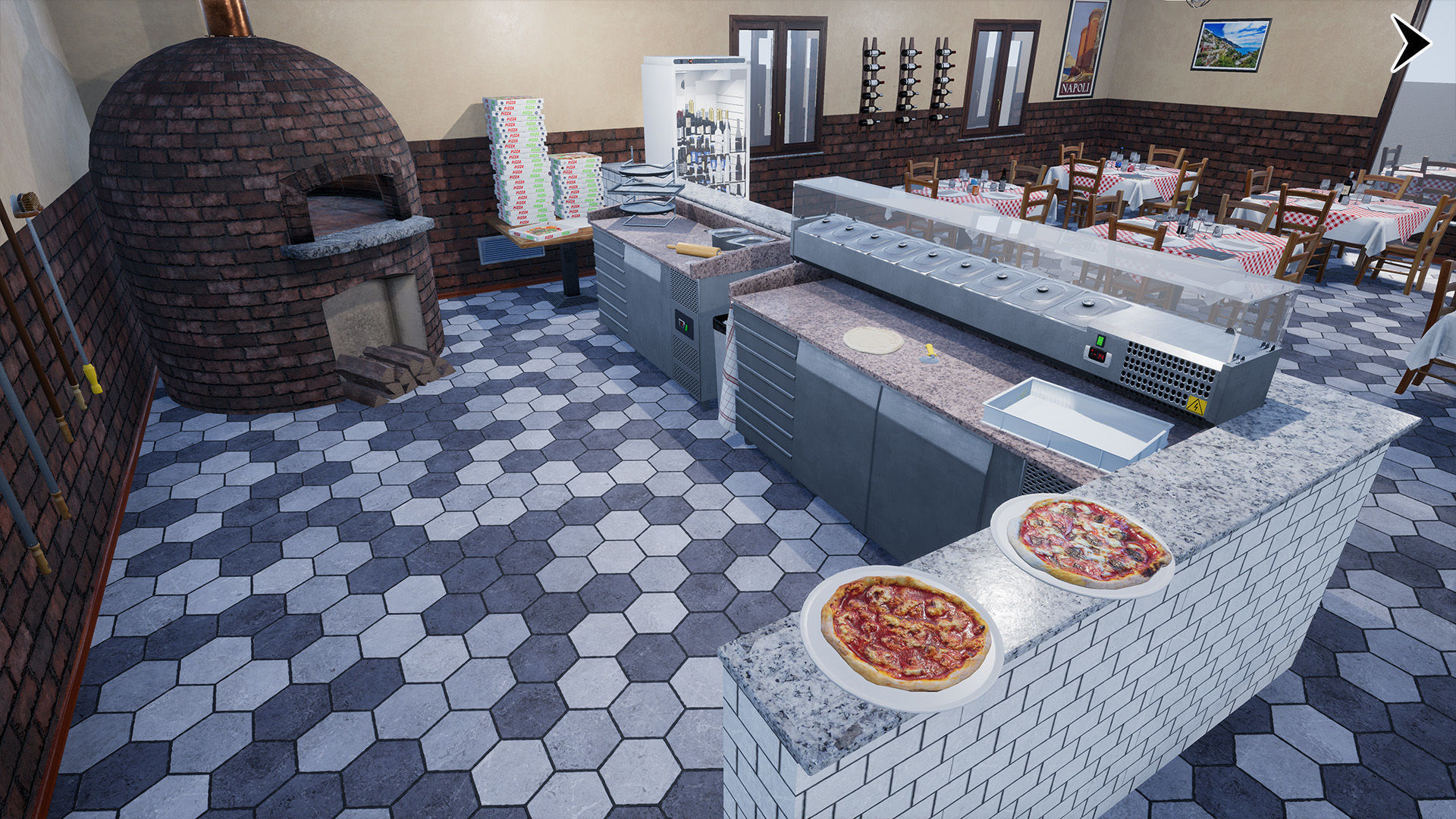3D model Modular Restaurant - Mamma Mia Pizzeria for UE4 UE5 VR / AR ...
