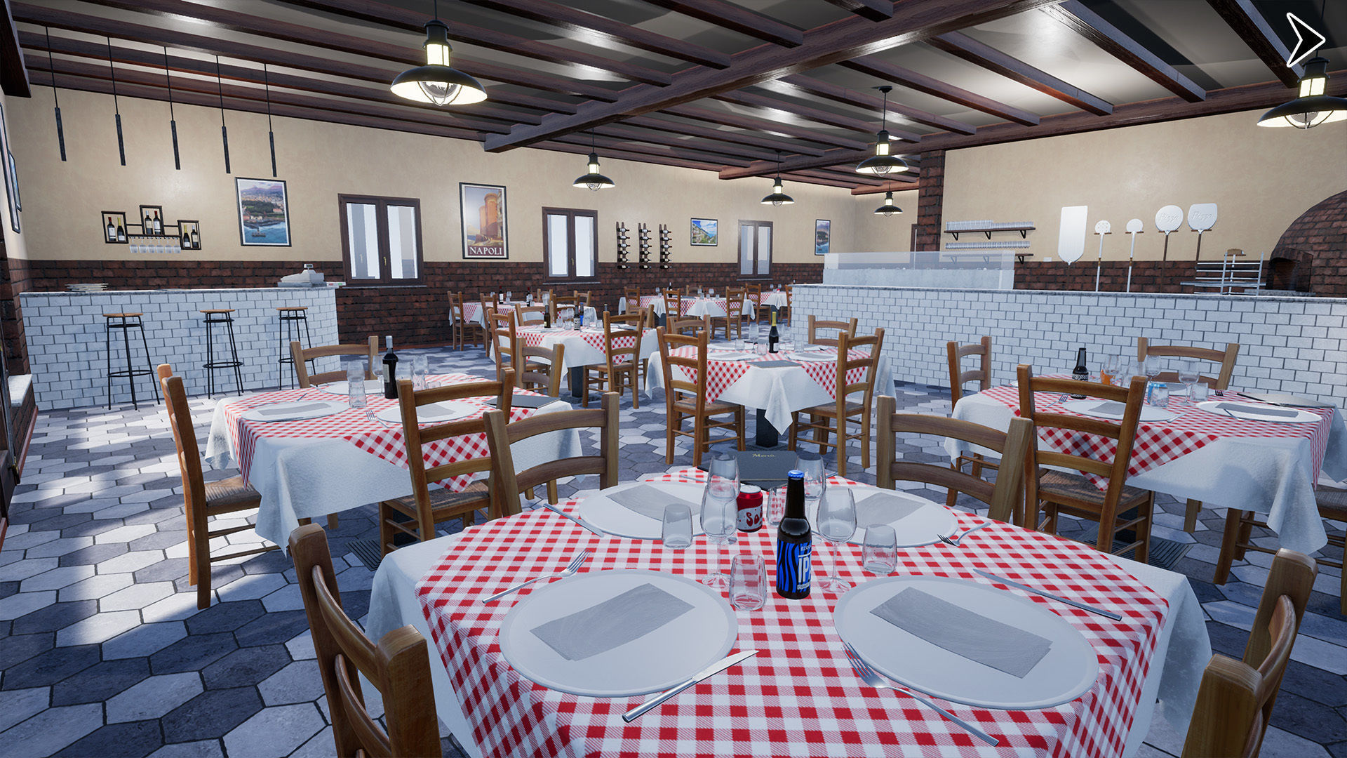 3D model Modular Restaurant - Mamma Mia Pizzeria for UE4 UE5 VR / AR ...