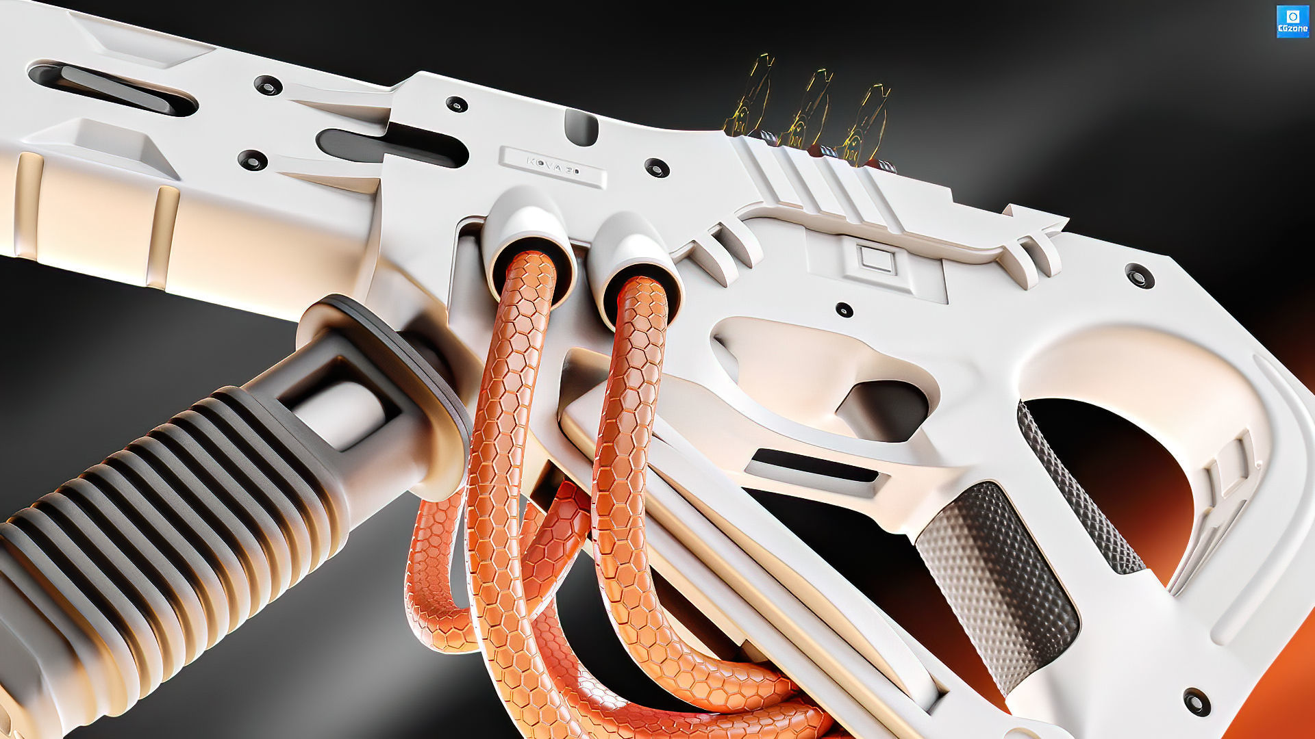 NOVA Sci-fi Pistol 3D model | CGTrader