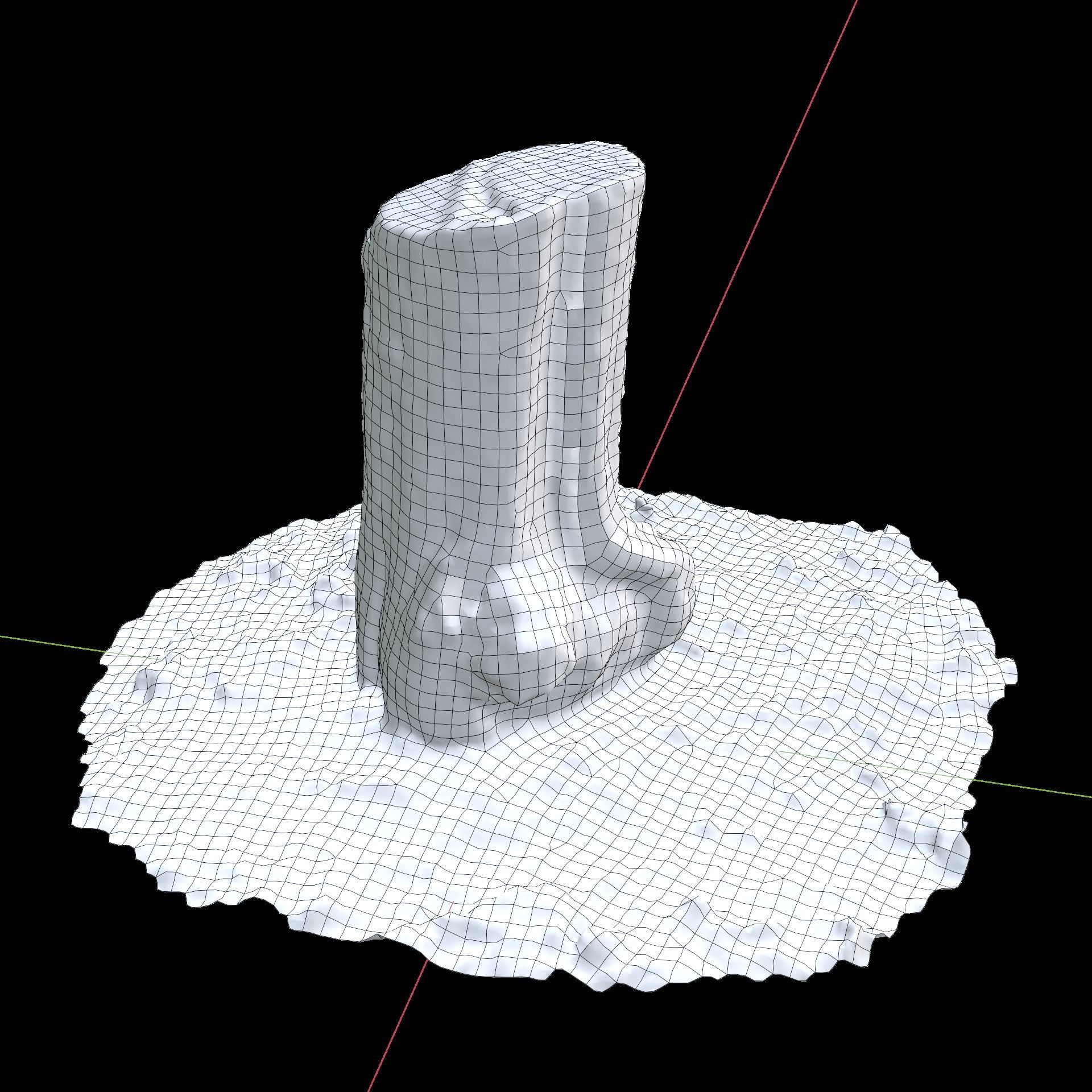 3D model Stump photogrammetry Low Poly and High Poly VR / AR / low-poly ...