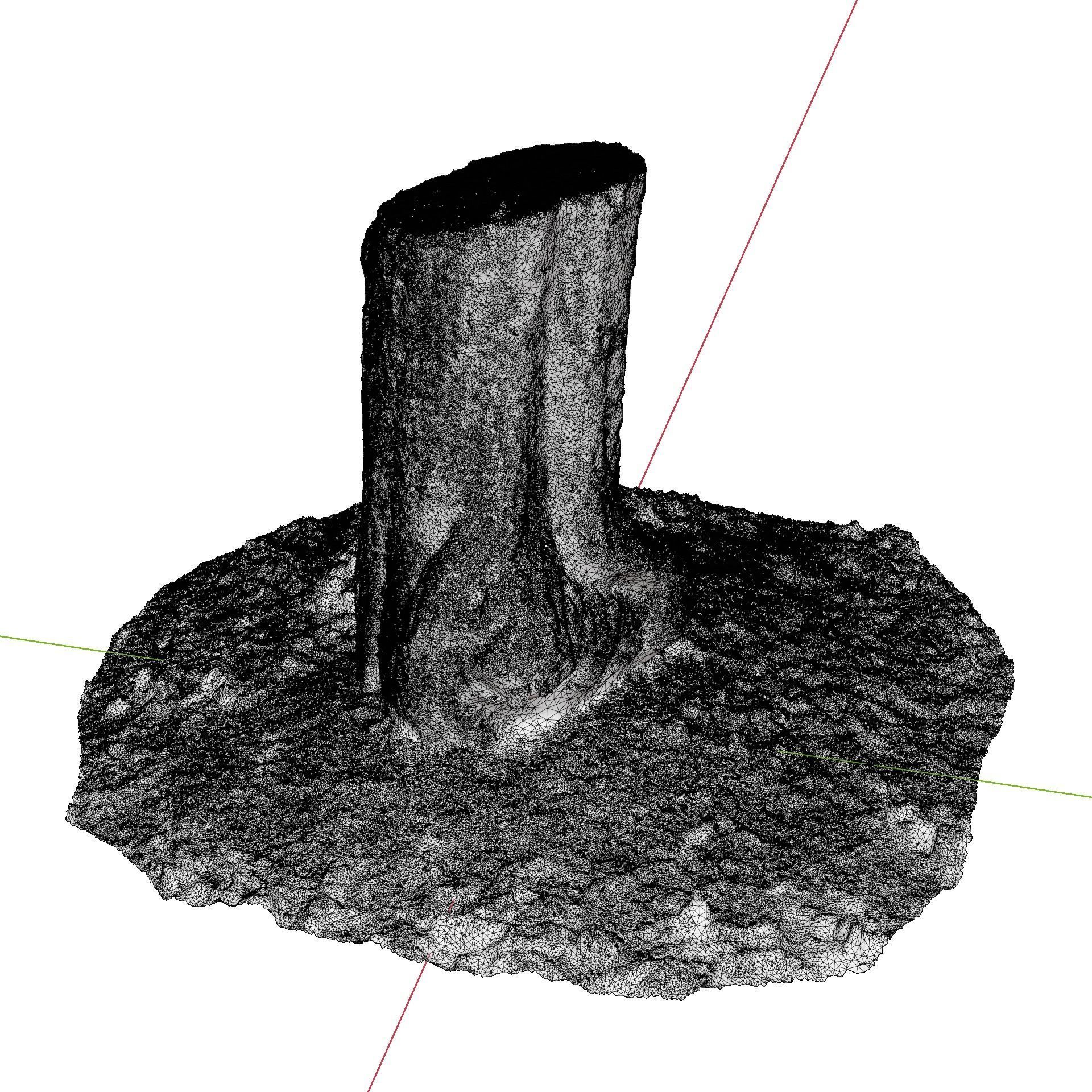 3D model Stump photogrammetry Low Poly and High Poly VR / AR / low-poly ...