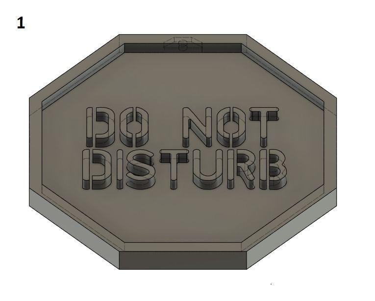 Bedroom door sign 3D model 3D printable | CGTrader
