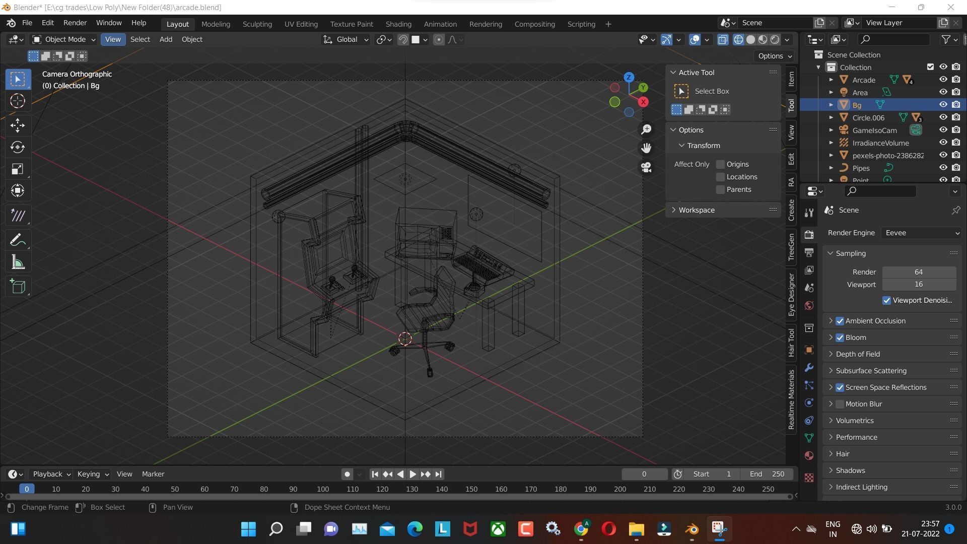 3D model Arcade game Console 3D Model Render In Blender VR / AR / low ...