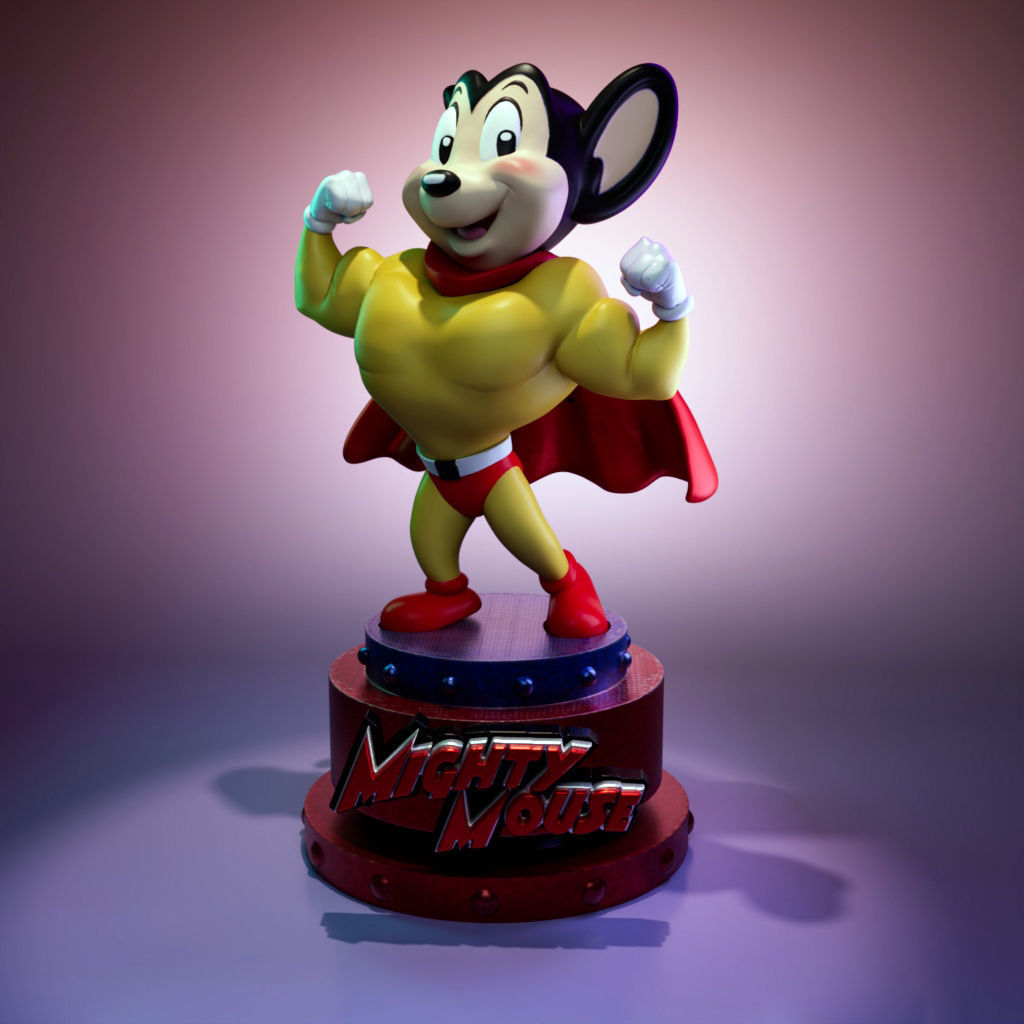 Migthy Mouse - Super Mouse 3D model 3D printable | CGTrader