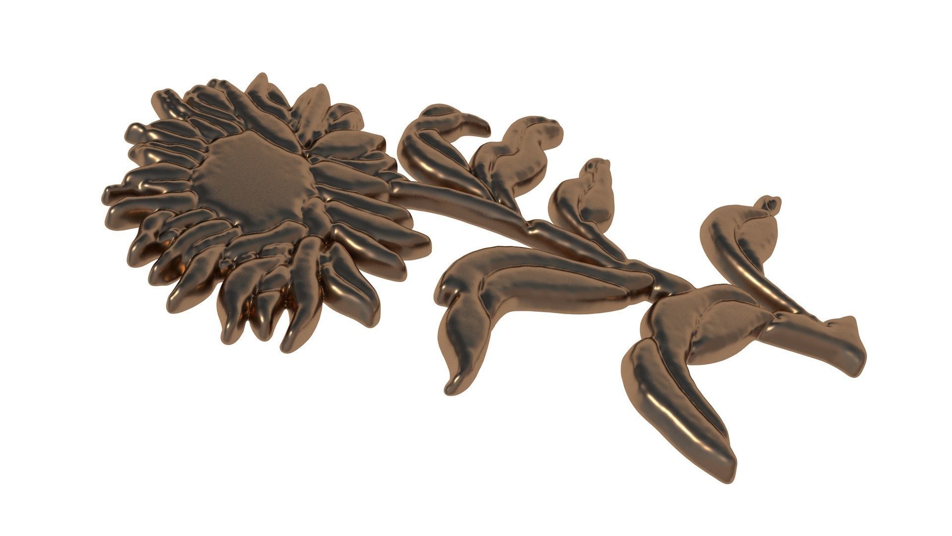 STL for CNC router sunflower collection 3D model 3D printable | CGTrader