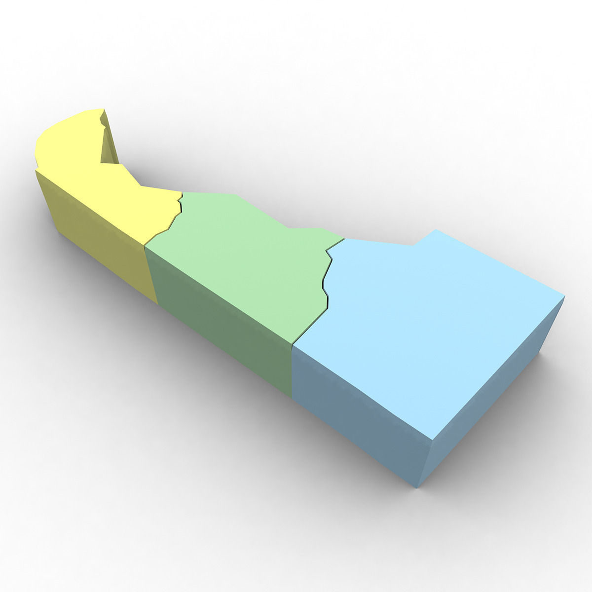 Delaware Political Map 3D model | CGTrader