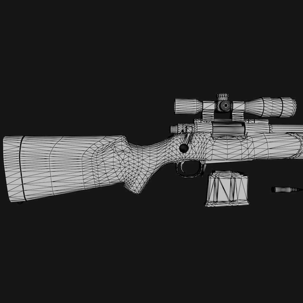 3D model R700 Sniper Rifle VR / AR / low-poly | CGTrader