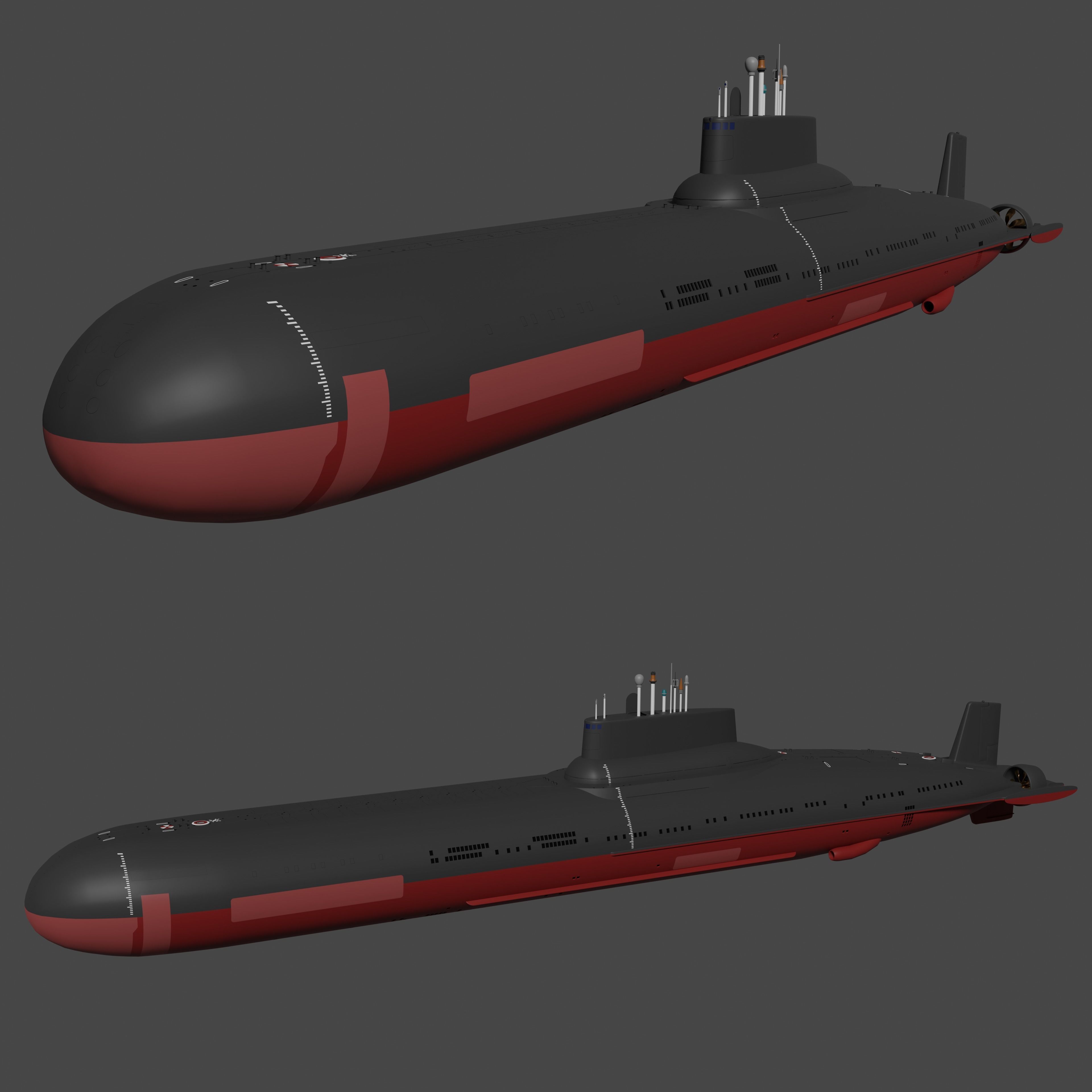 Typhoon-Class Submarine 3D model | CGTrader