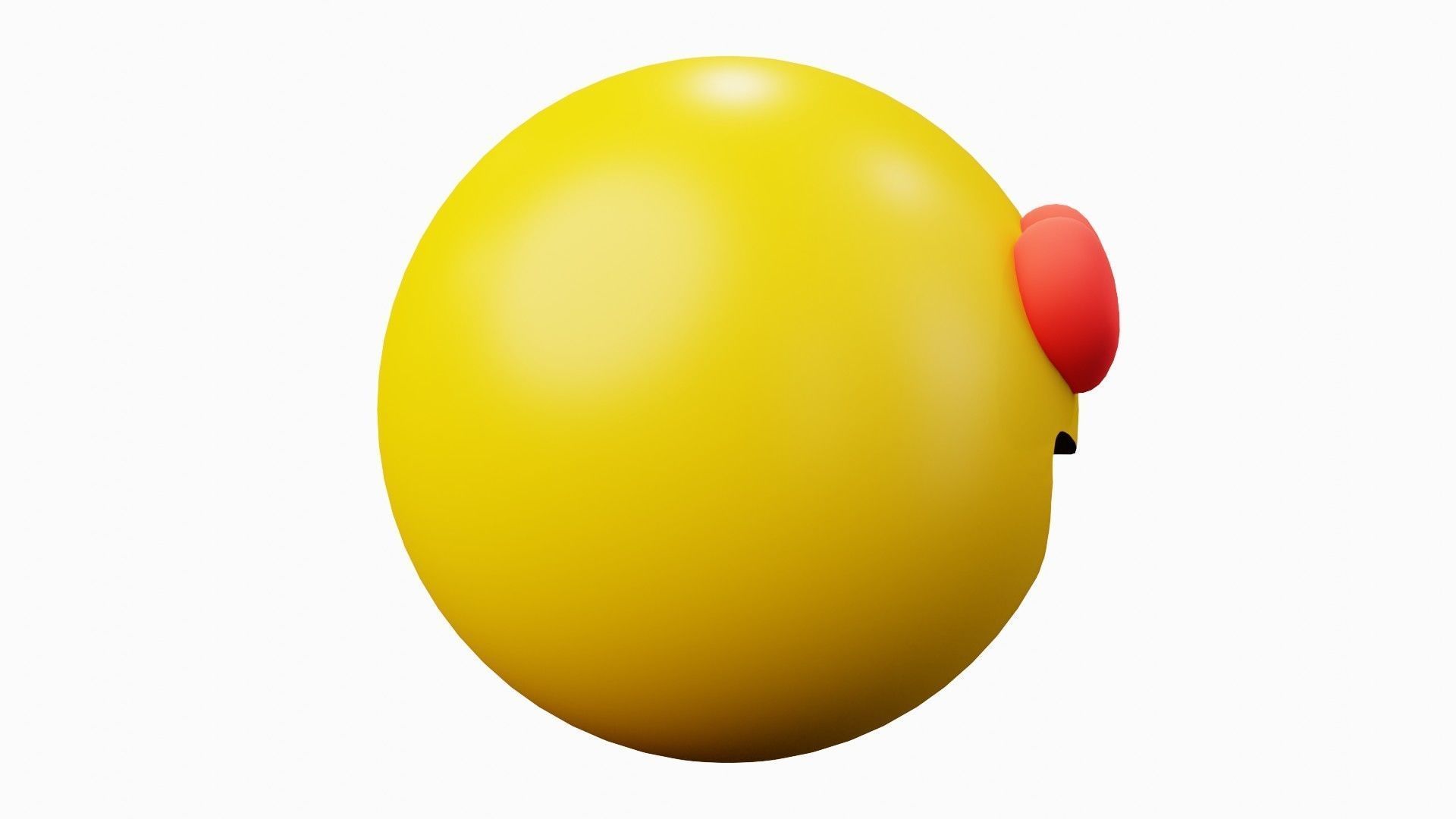 Fell in Love Yellow Ball Emoticon Emoji or Smiley 3D model animated ...