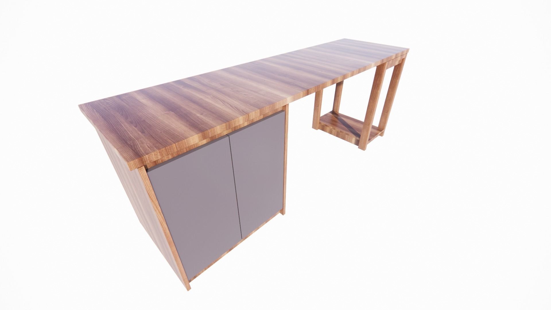 computer desk furniture 3D model 3D printable | CGTrader