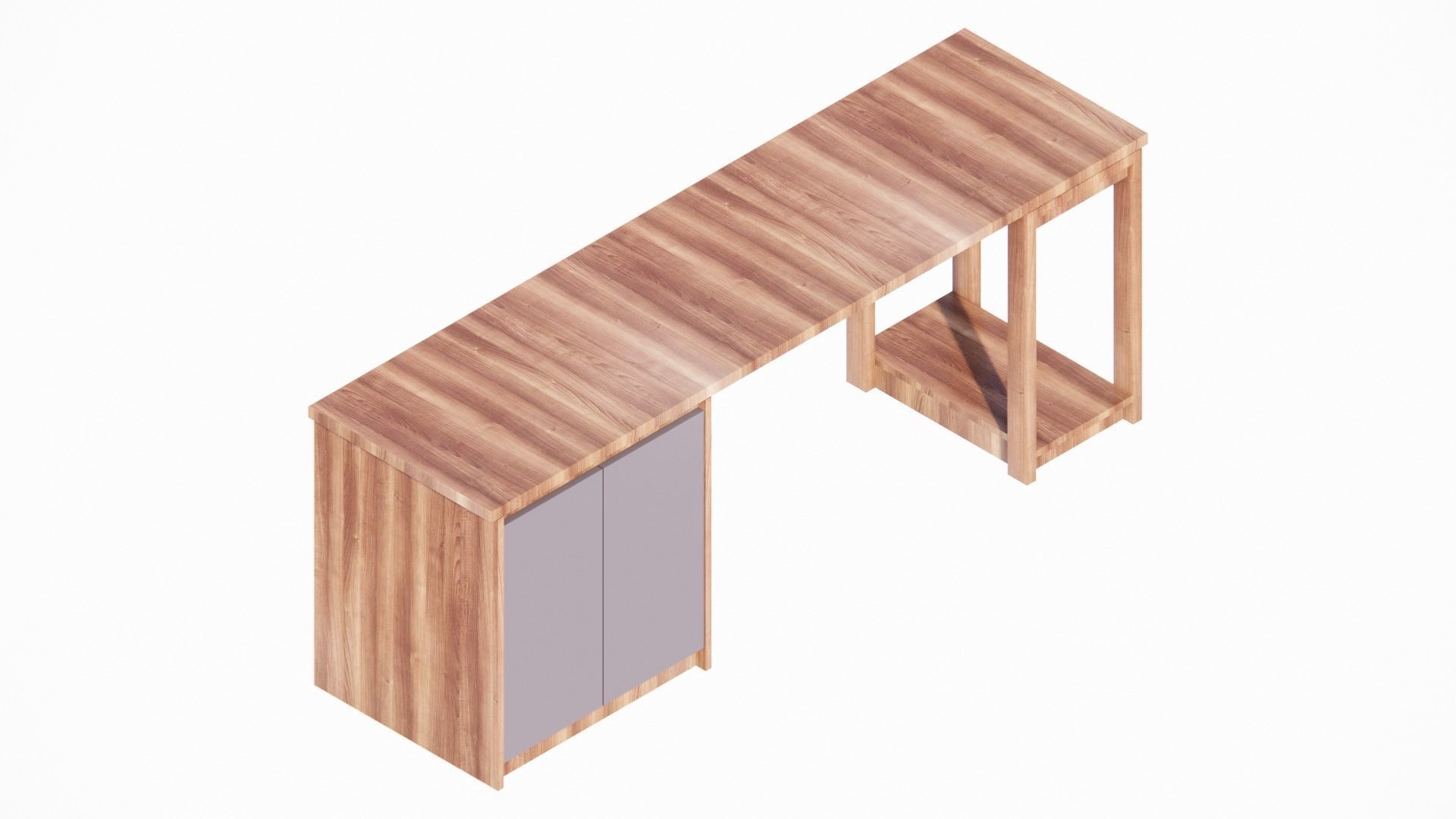 computer desk furniture 3D model 3D printable | CGTrader