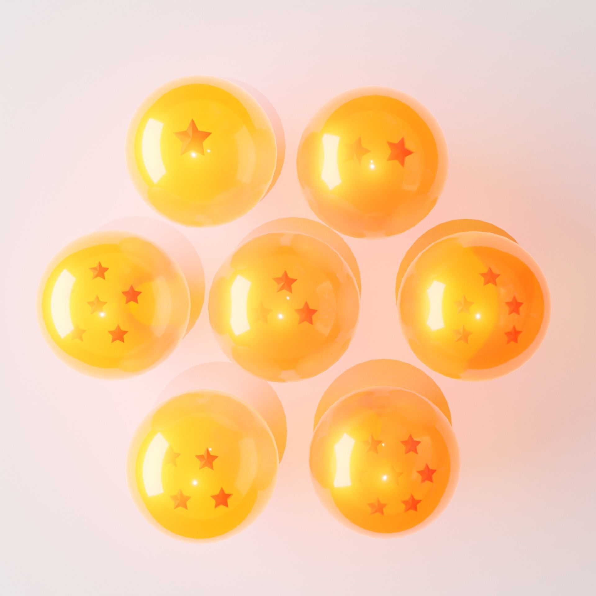 The 7 Dragon Balls 3D model | CGTrader