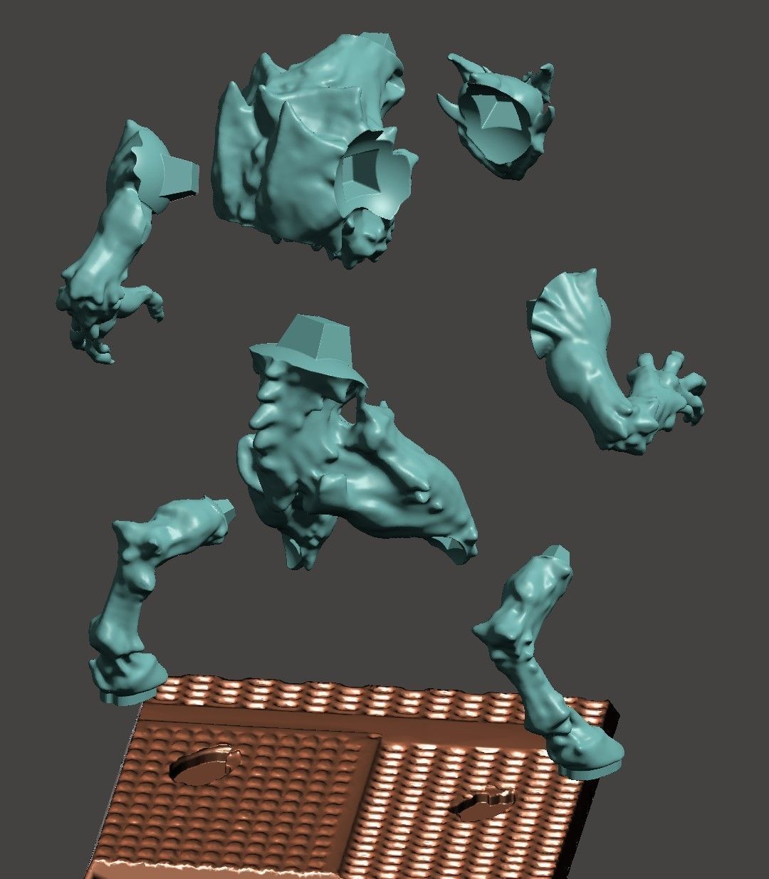 BIRDMAN - Doom 3 alpha prototype demon Hi-Poly STL free 3D model 3D ...