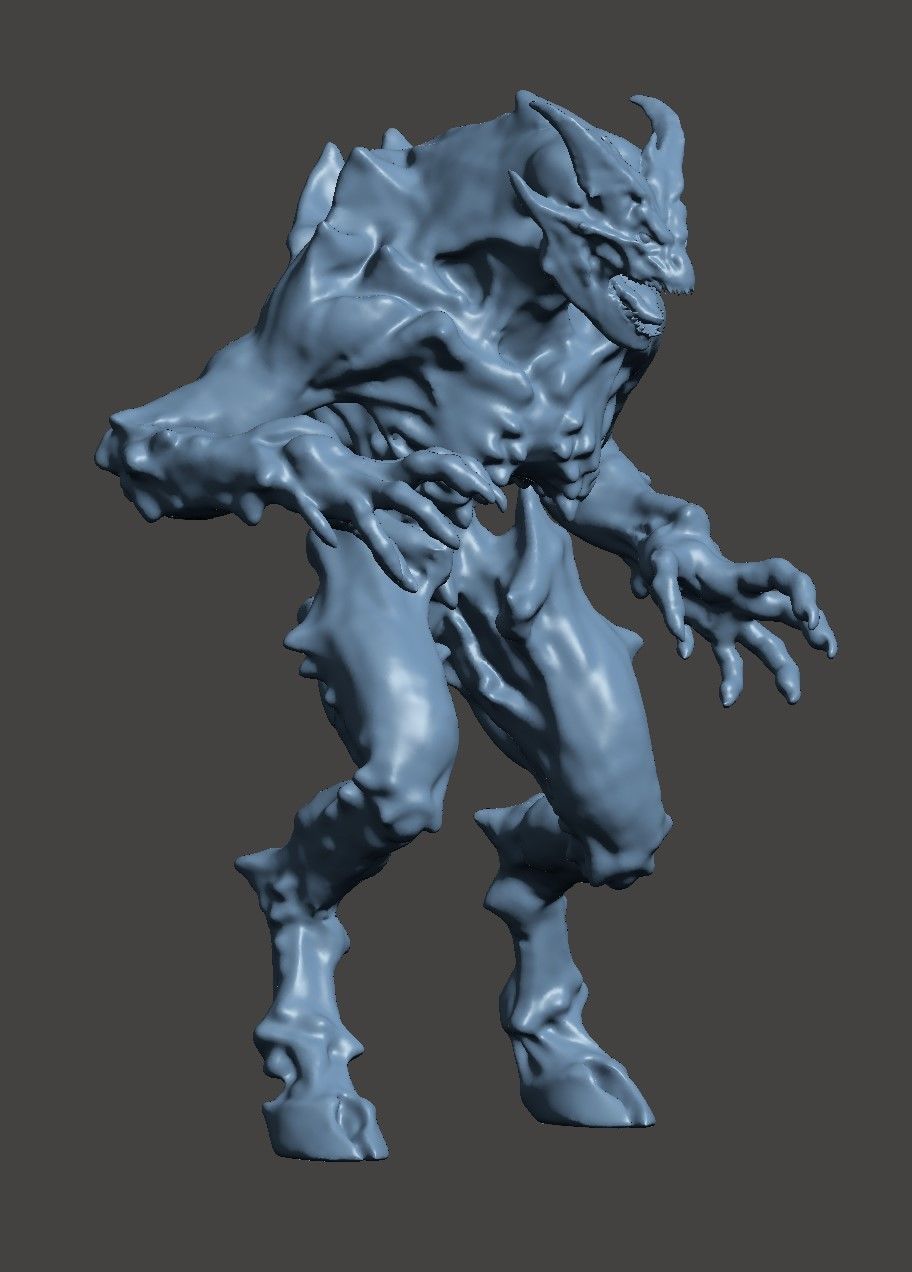 BIRDMAN - Doom 3 alpha prototype demon Hi-Poly STL free 3D model 3D ...