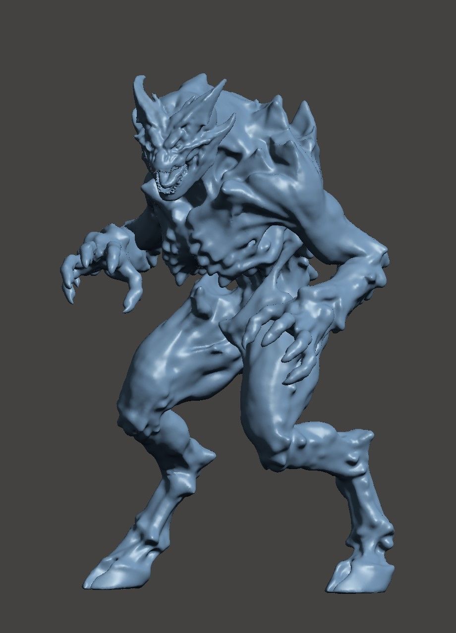 BIRDMAN - Doom 3 alpha prototype demon Hi-Poly STL free 3D model 3D ...