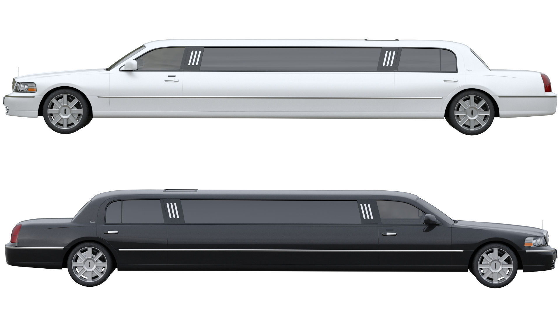 Lincoln Town Car limousine 3D model | CGTrader