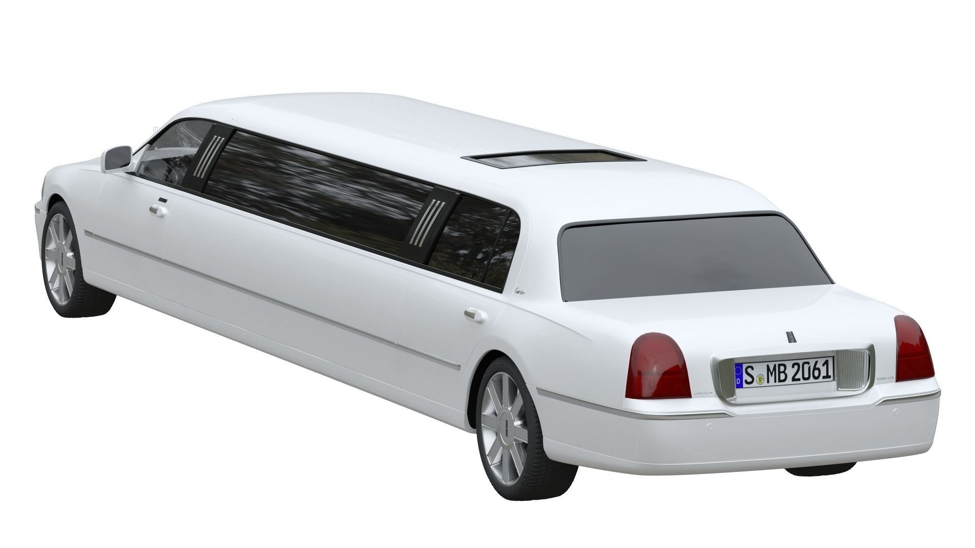 Lincoln Town Car limousine 3D model | CGTrader
