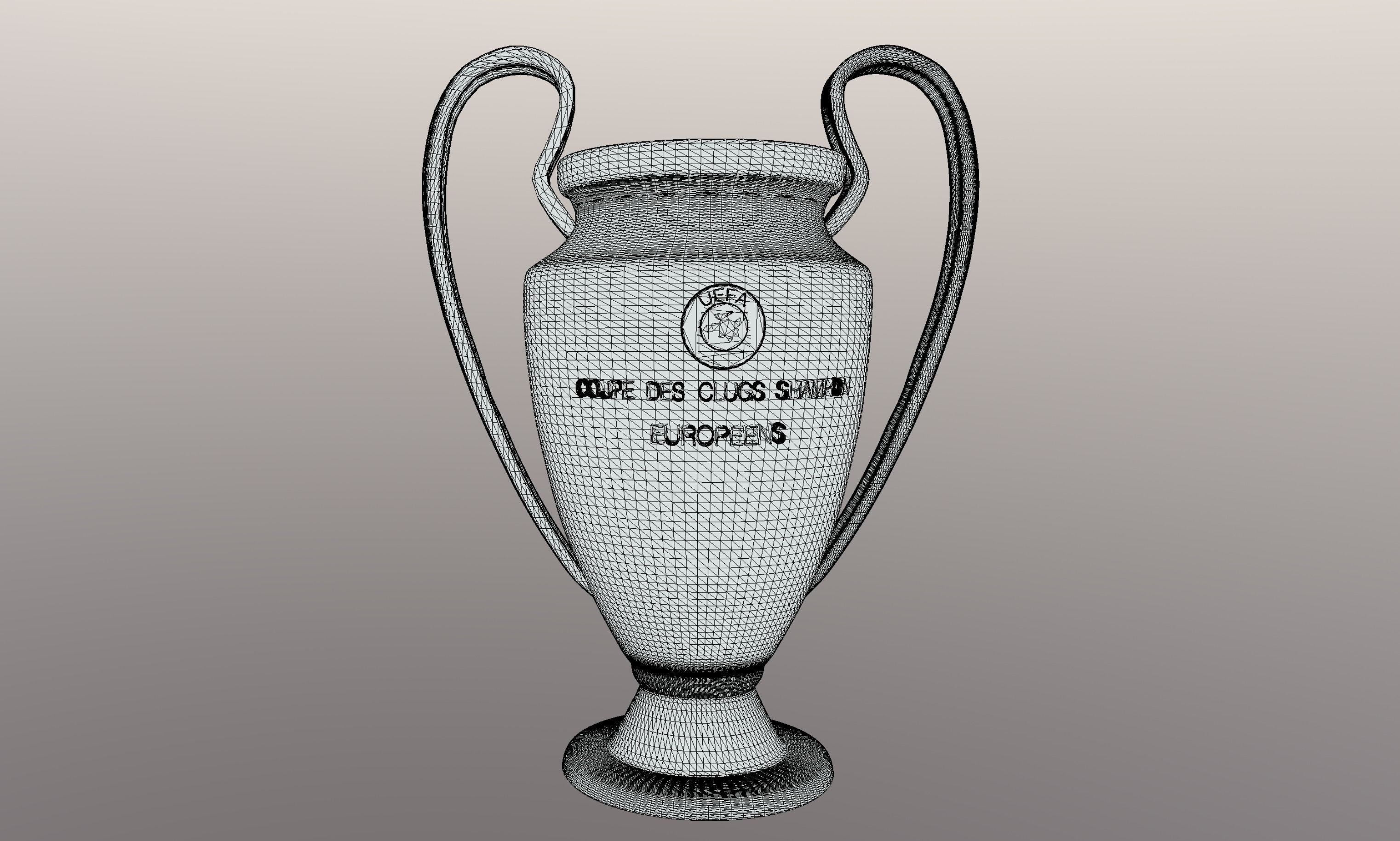 3D model UEFA Champions League Trophy VR / AR / low-poly | CGTrader
