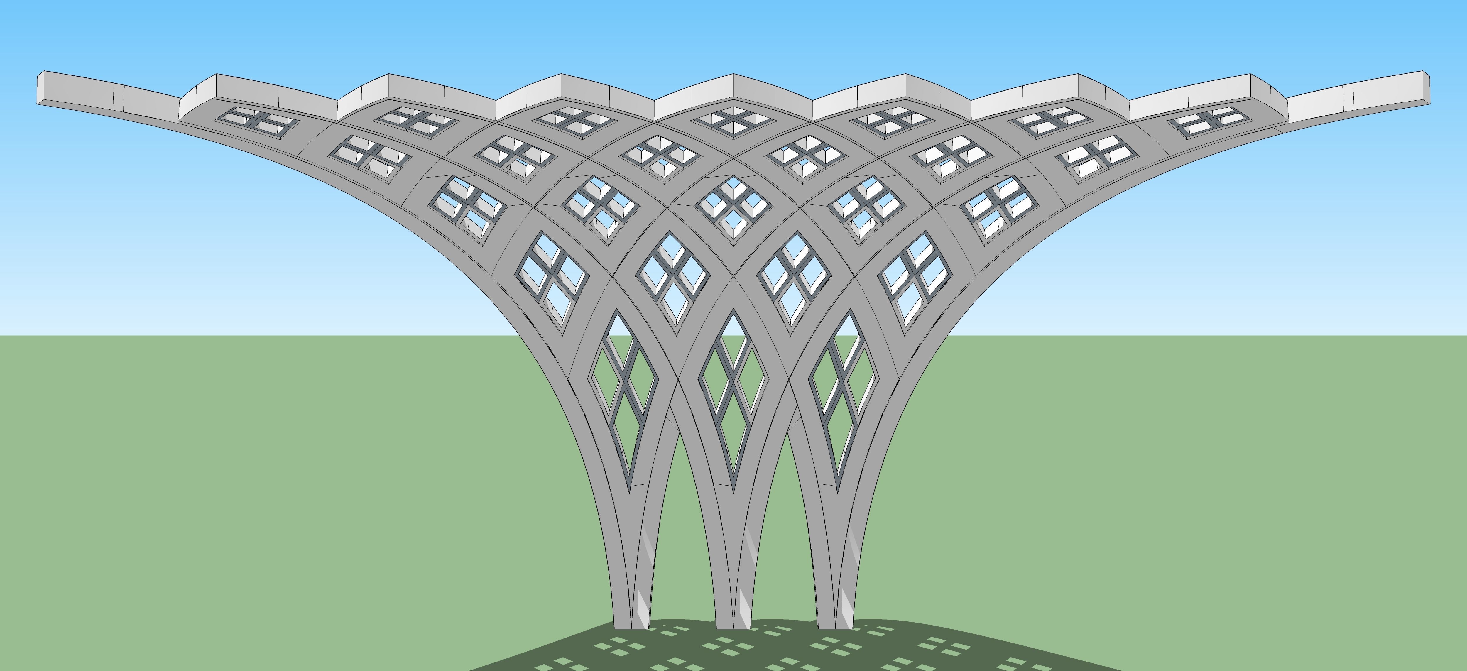 Artdeco canopy 3d sketchup 3D model | CGTrader