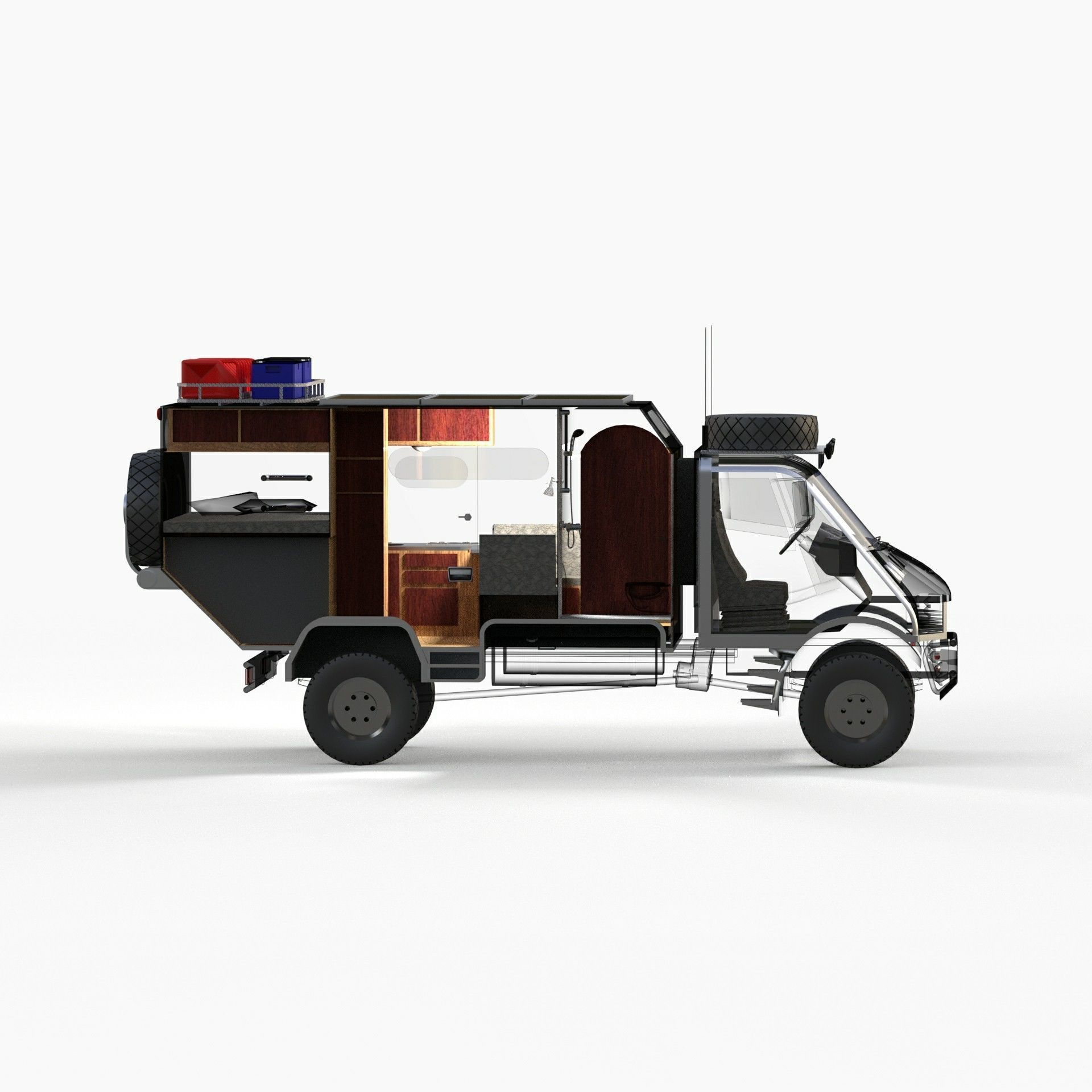 3D model Overlander Bremach T-Rex Camper VR / AR / low-poly | CGTrader