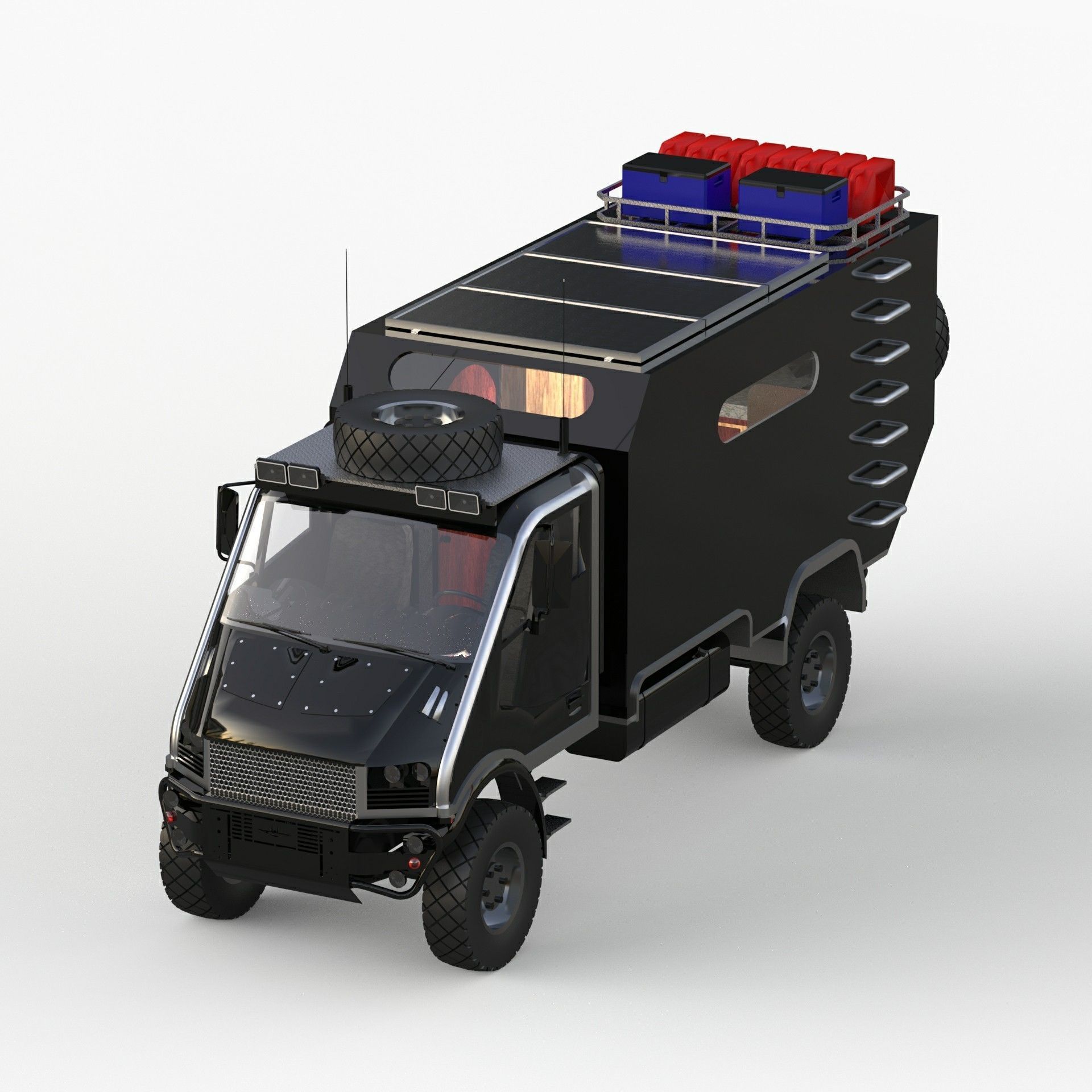 3D model Overlander Bremach T-Rex Camper VR / AR / low-poly | CGTrader