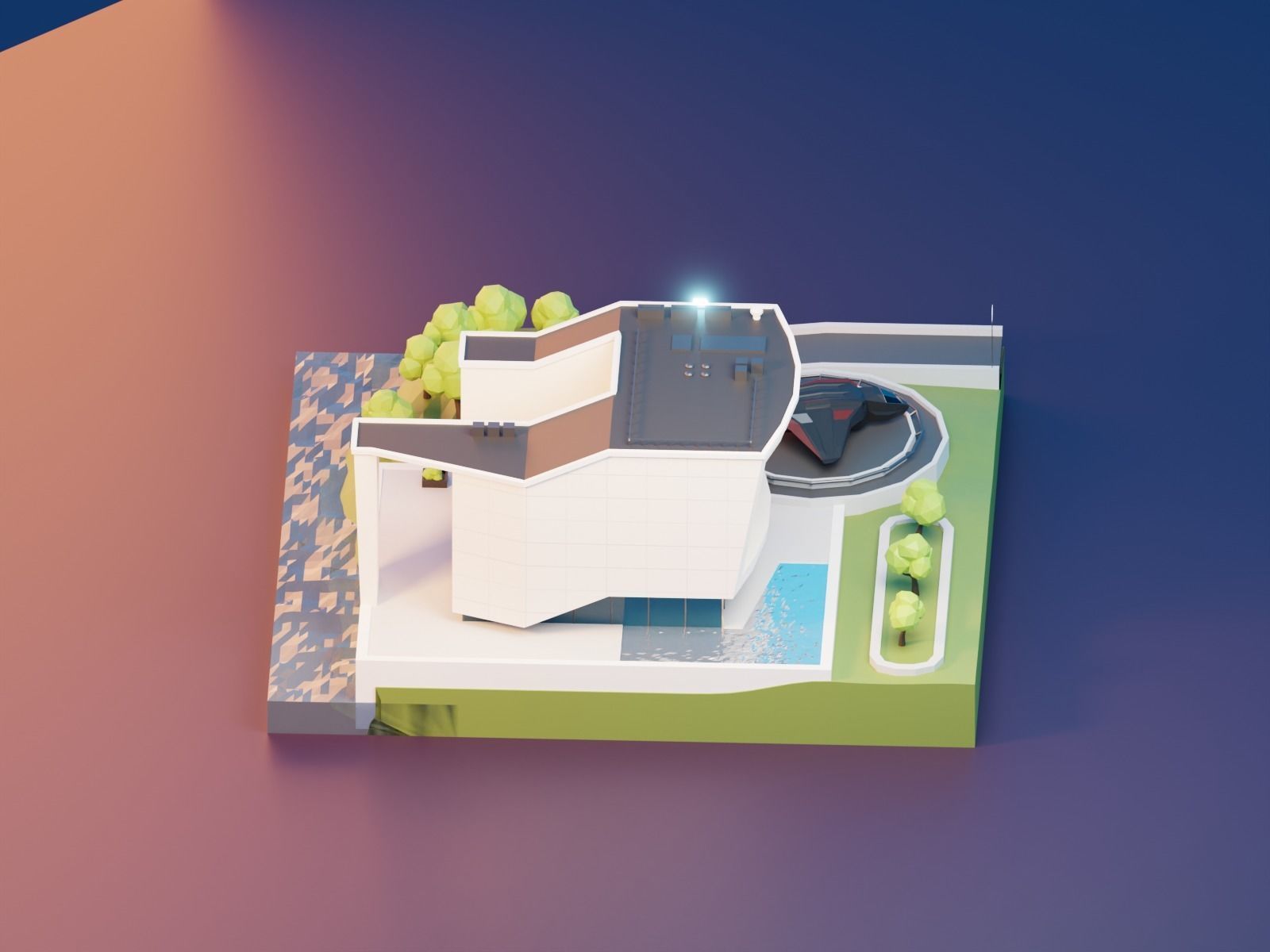 Cartoon Avengers base Scene 3D model | CGTrader