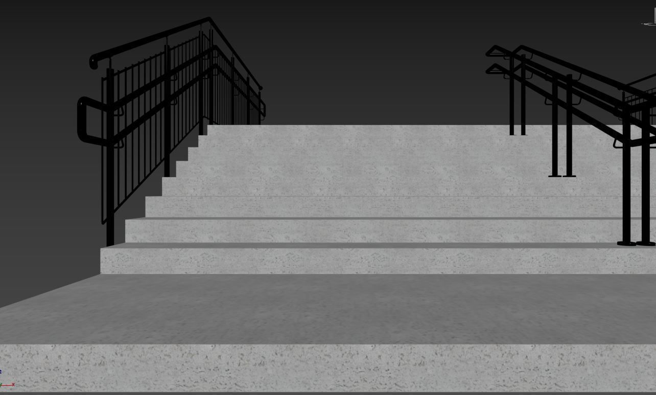 Outdoor stair 3D model | CGTrader