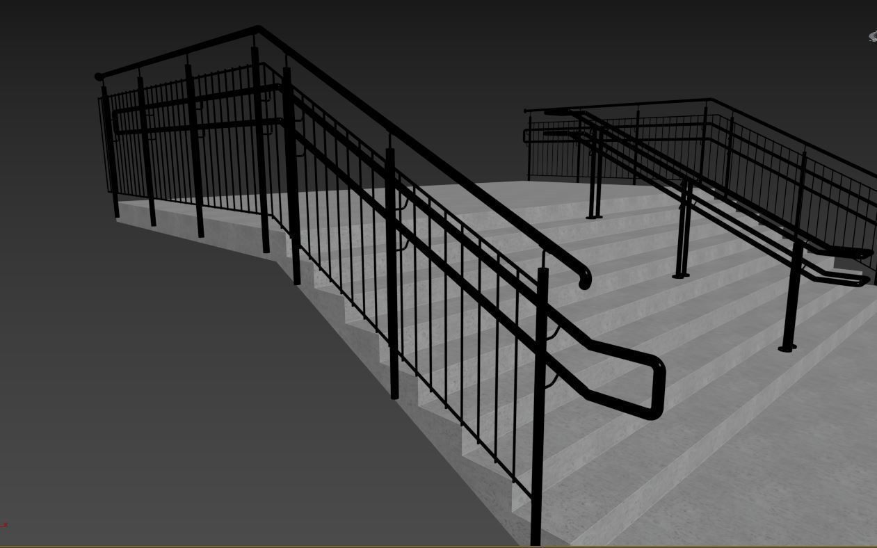Outdoor stair 3D model | CGTrader