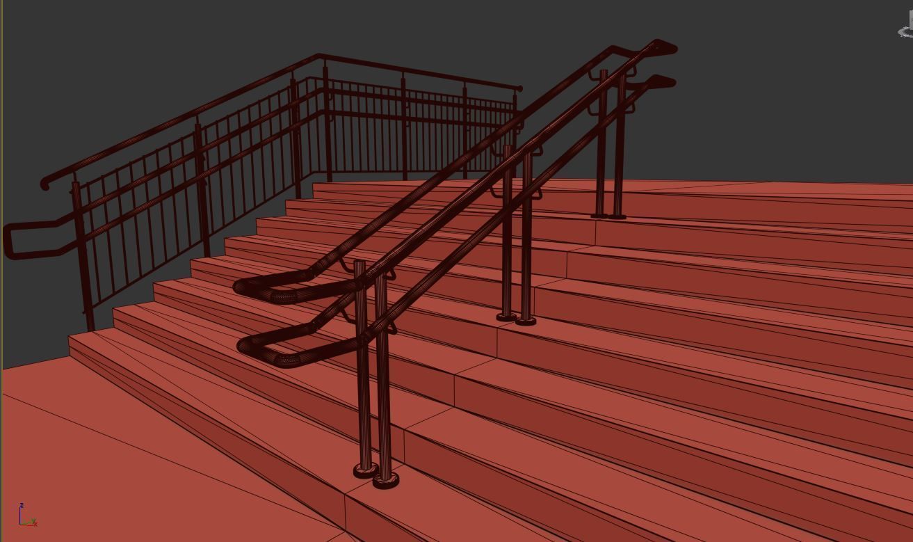 Outdoor stair 3D model | CGTrader