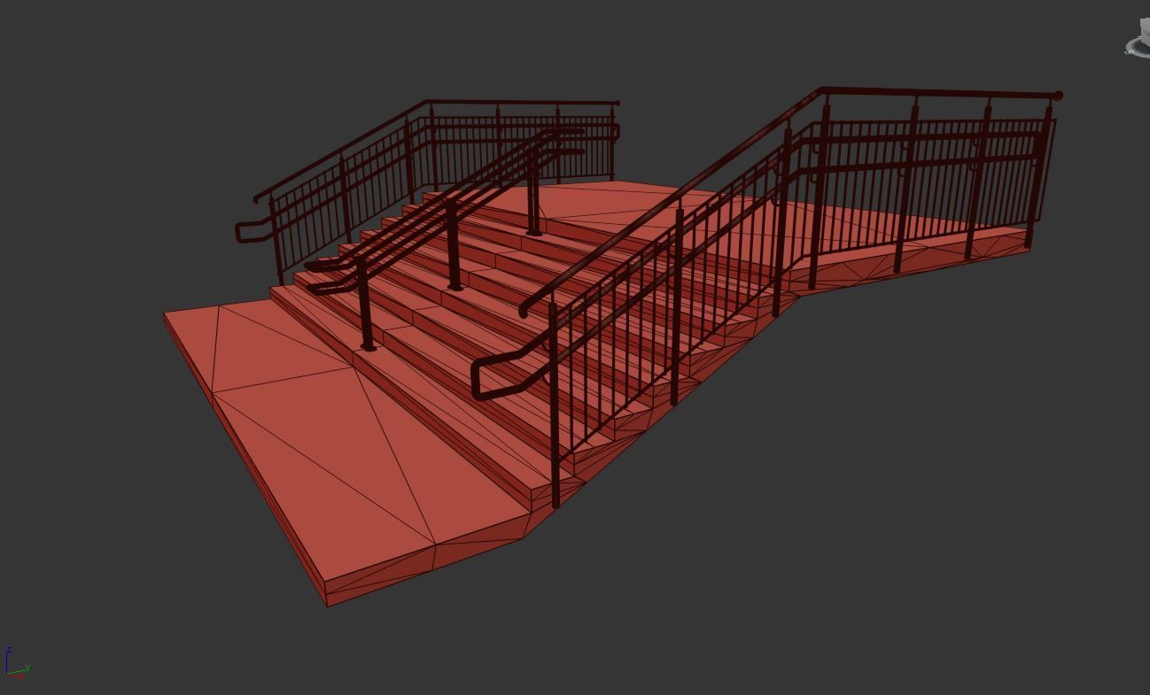Outdoor stair 3D model | CGTrader