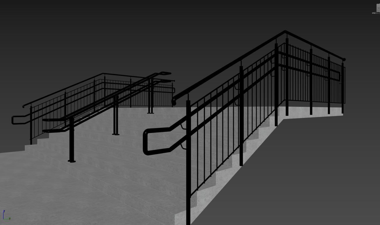 Outdoor stair 3D model | CGTrader