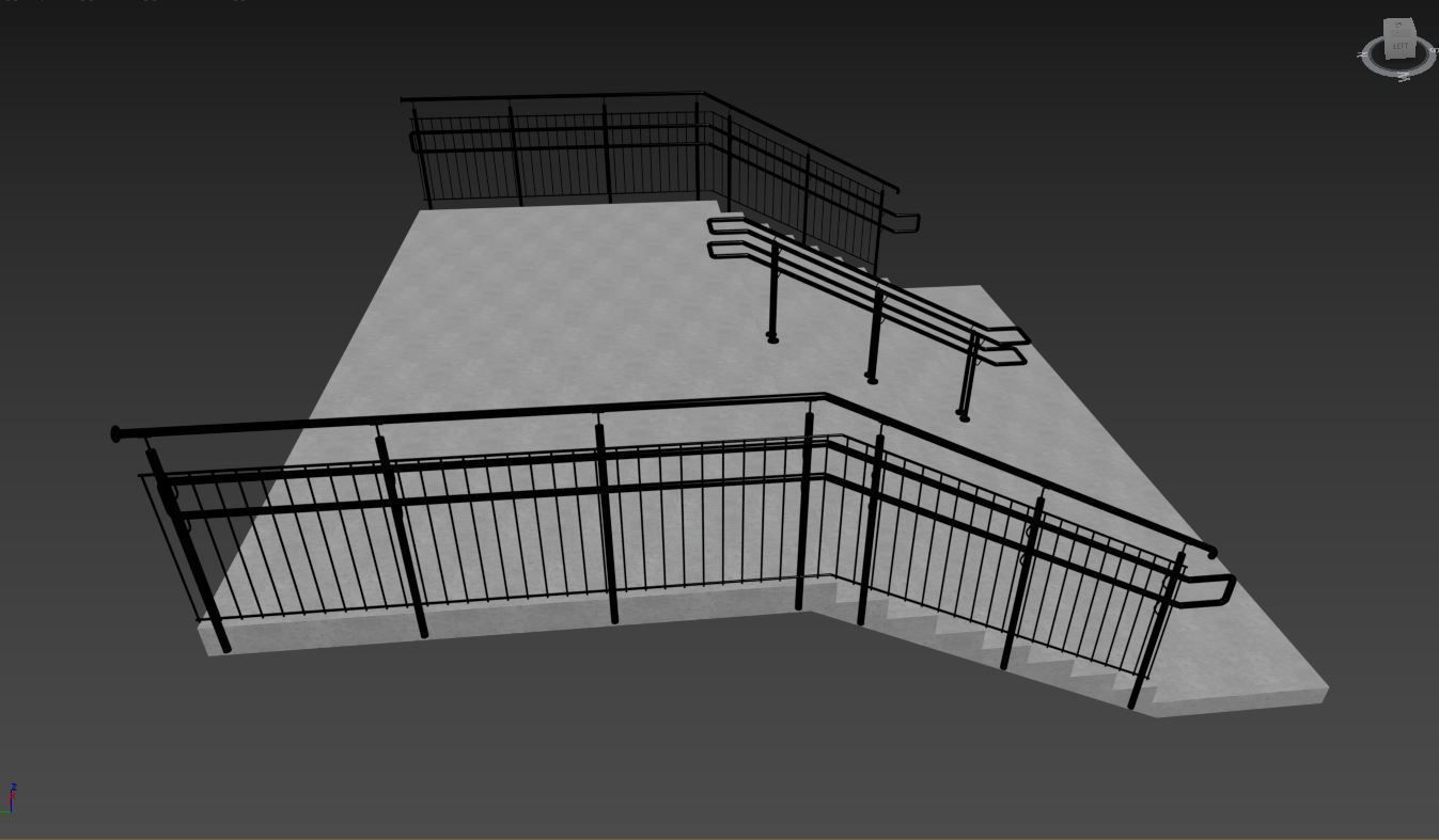 Outdoor stair 3D model | CGTrader