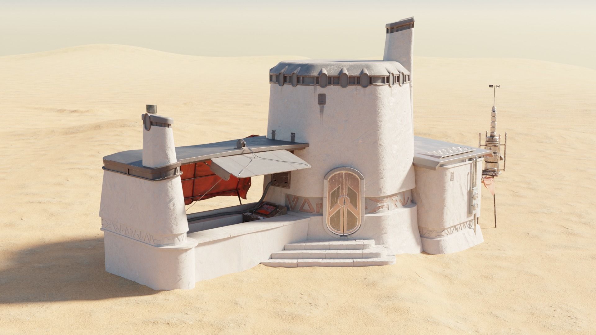 Star Wars Tatooine Merchant Building 3D model | CGTrader