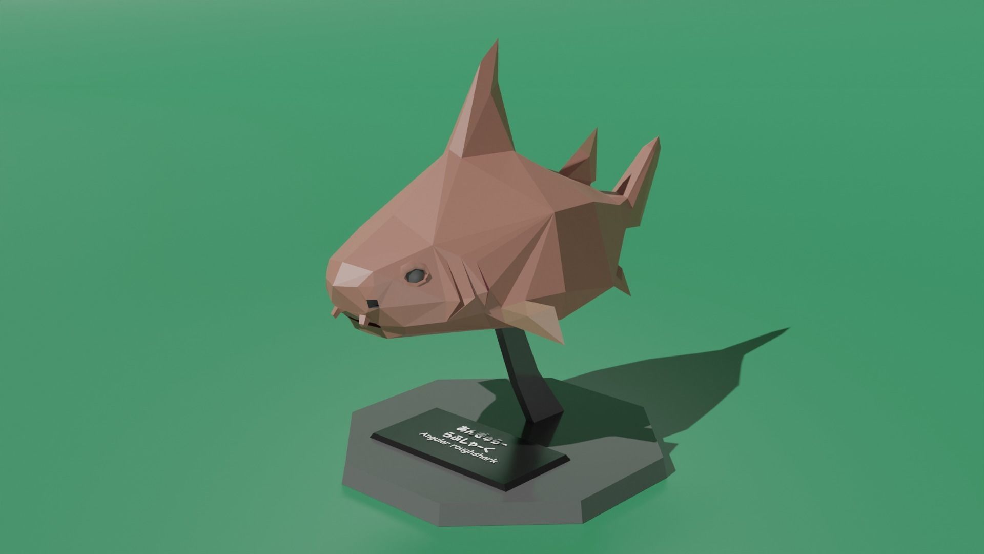 3D model Desktop Mascot Angular Roughshark VR / AR / low-poly | CGTrader
