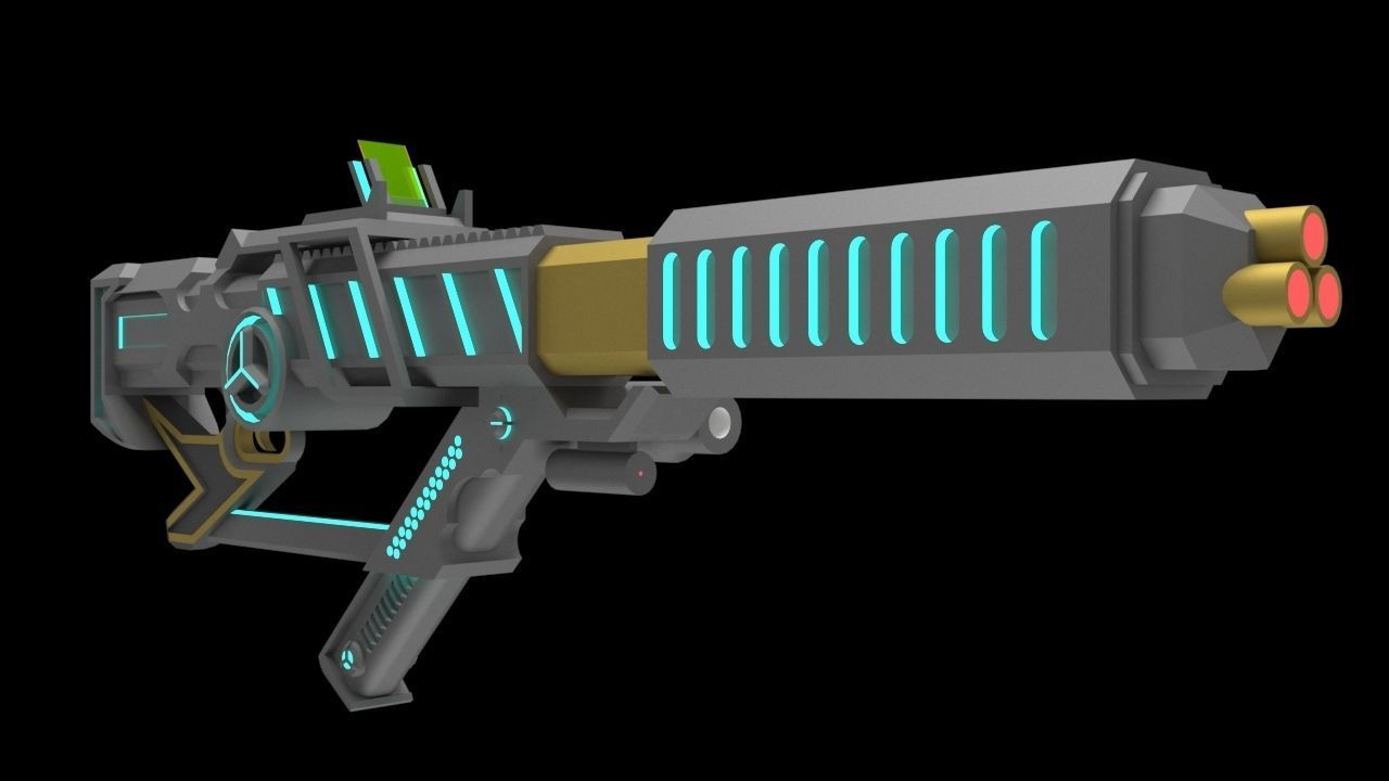 energy gun 3D model | CGTrader