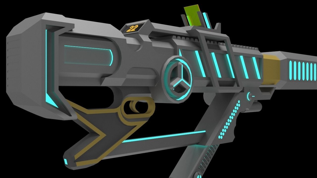 energy gun 3D model | CGTrader