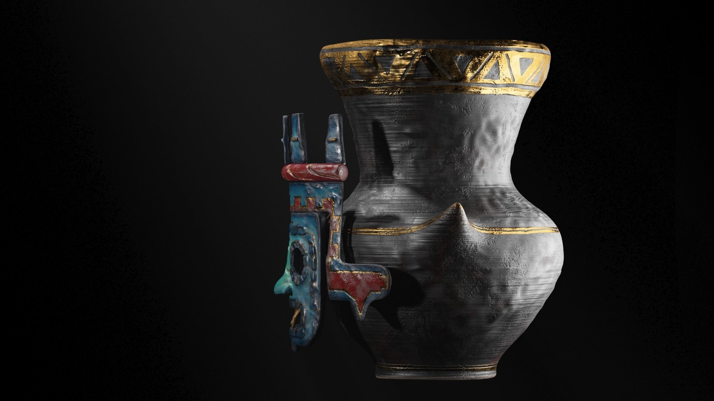 Tlaloc vessel - Aztec mythology 3D model | CGTrader