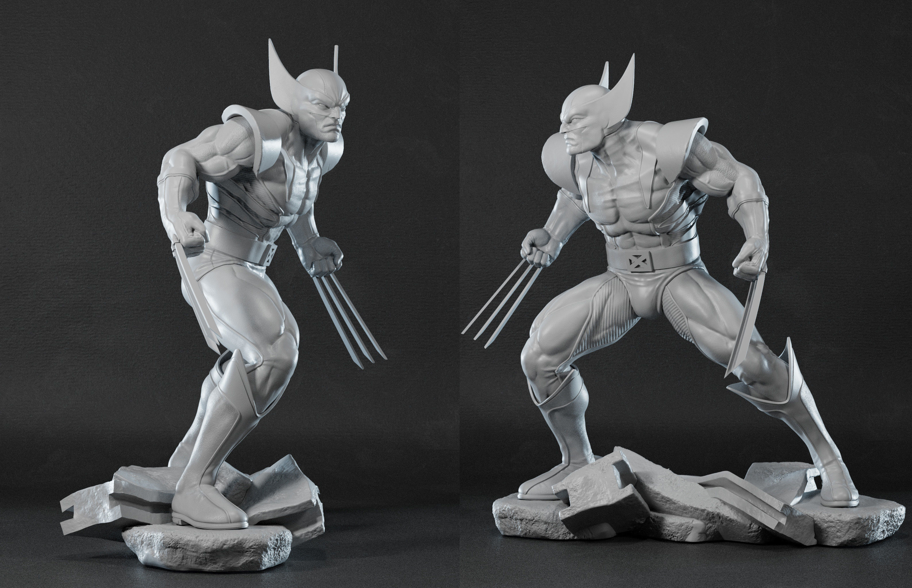 Wolverine 3D print Model Stl statue 3D model 3D printable | CGTrader