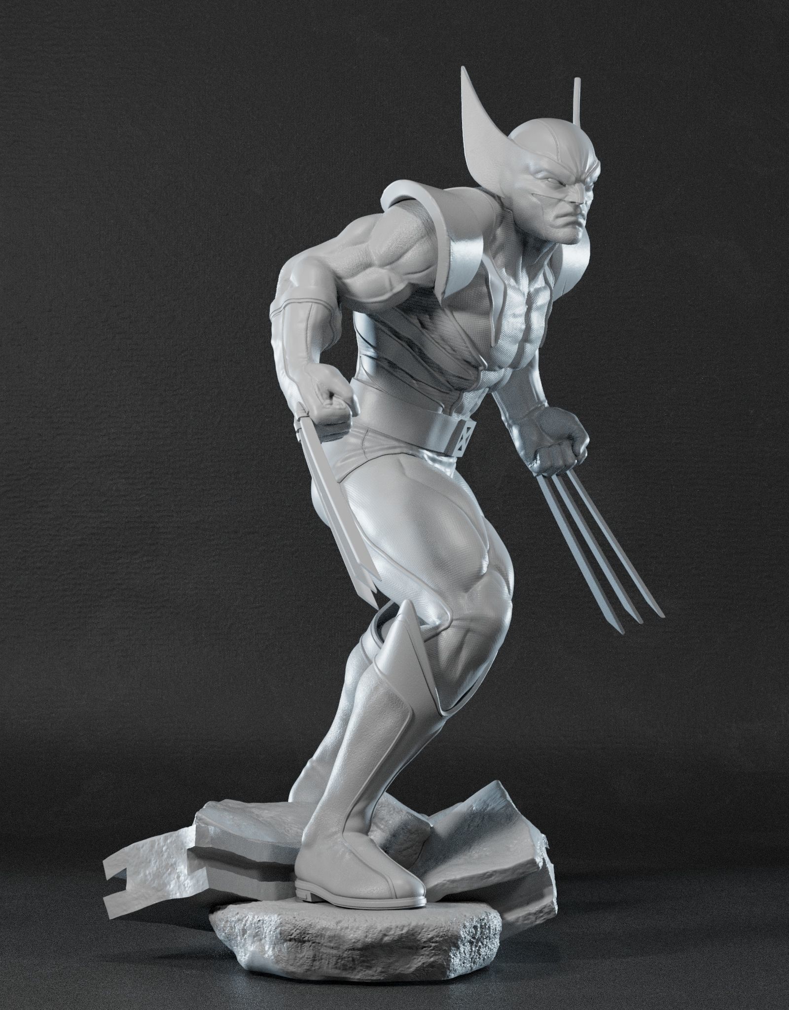 Wolverine 3D print Model Stl statue 3D model 3D printable | CGTrader