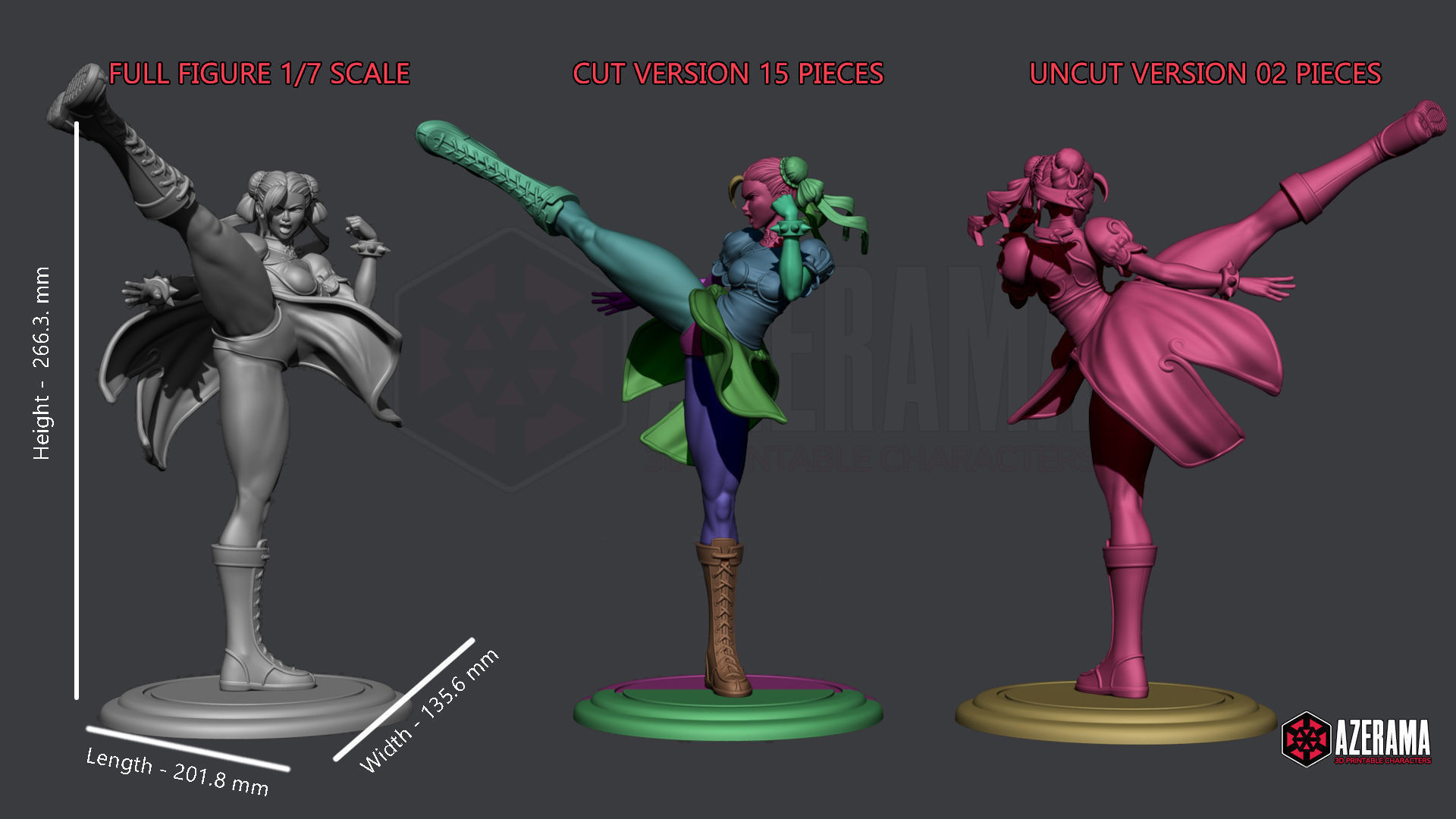 Chun-Li Ready for 3D Printing 3D model 3D printable | CGTrader