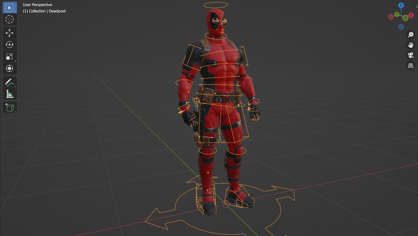 Marvels Deadpool rigged 3D model rigged | CGTrader
