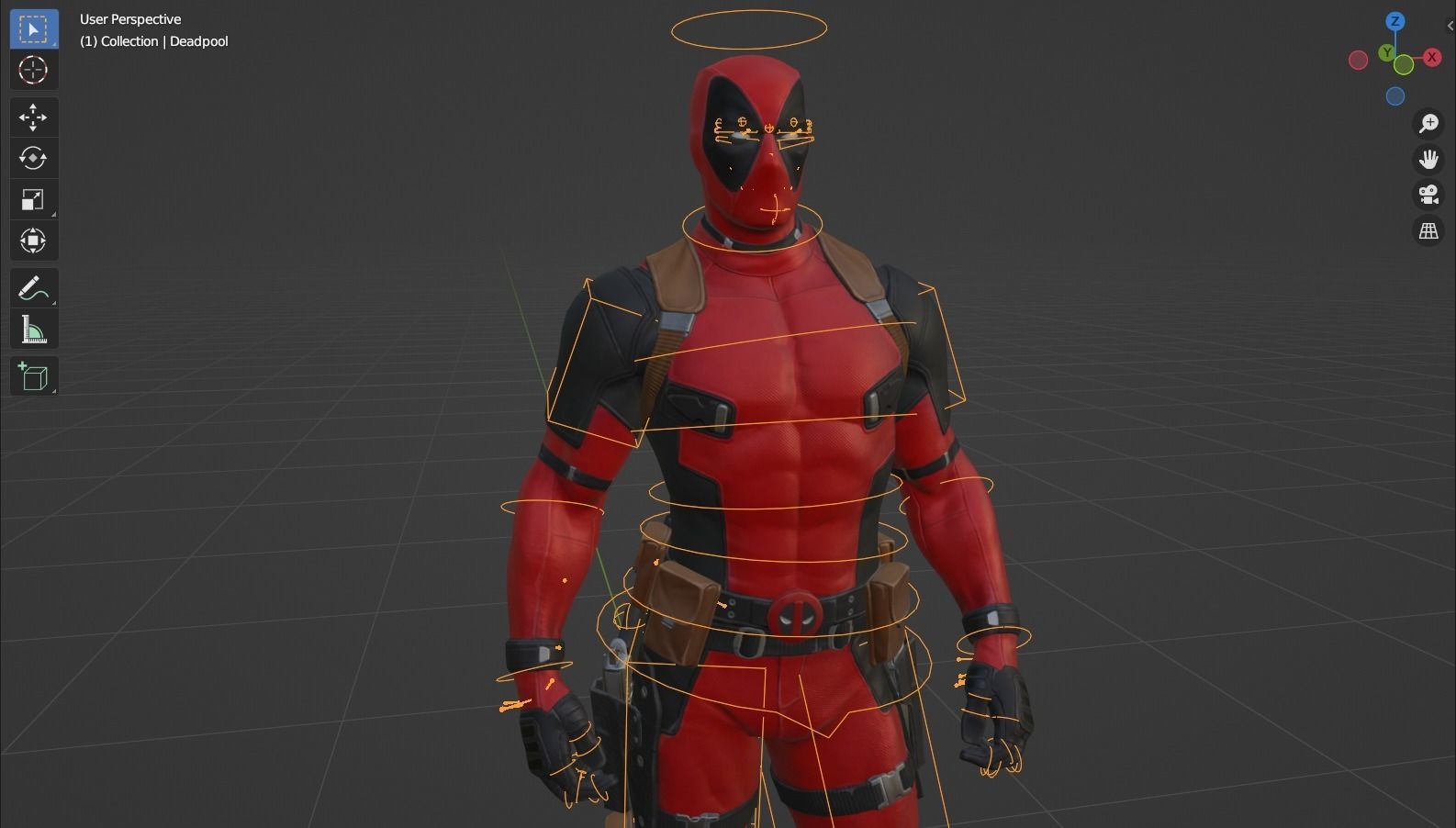 Marvels Deadpool rigged 3D model rigged | CGTrader