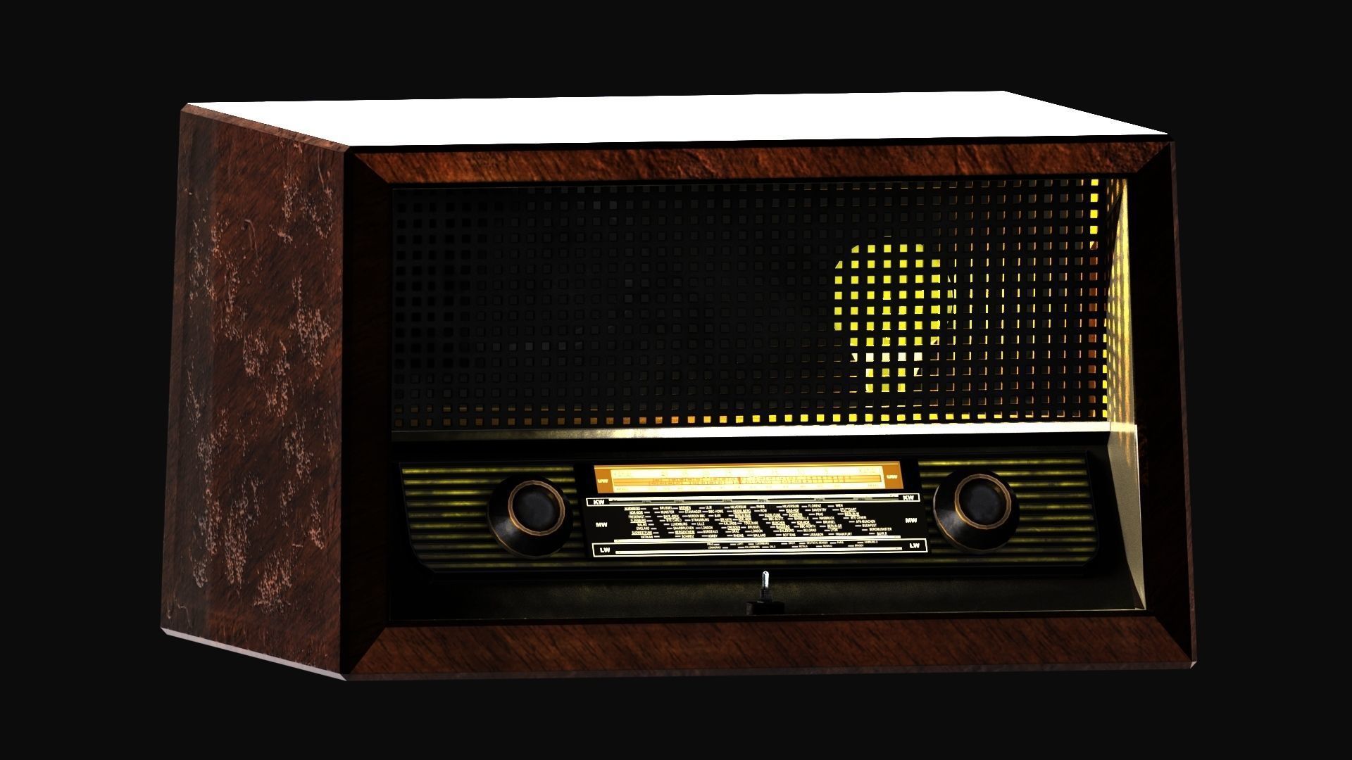 3D model Old Radio - Vintage Stylized Radio VR / AR / low-poly | CGTrader