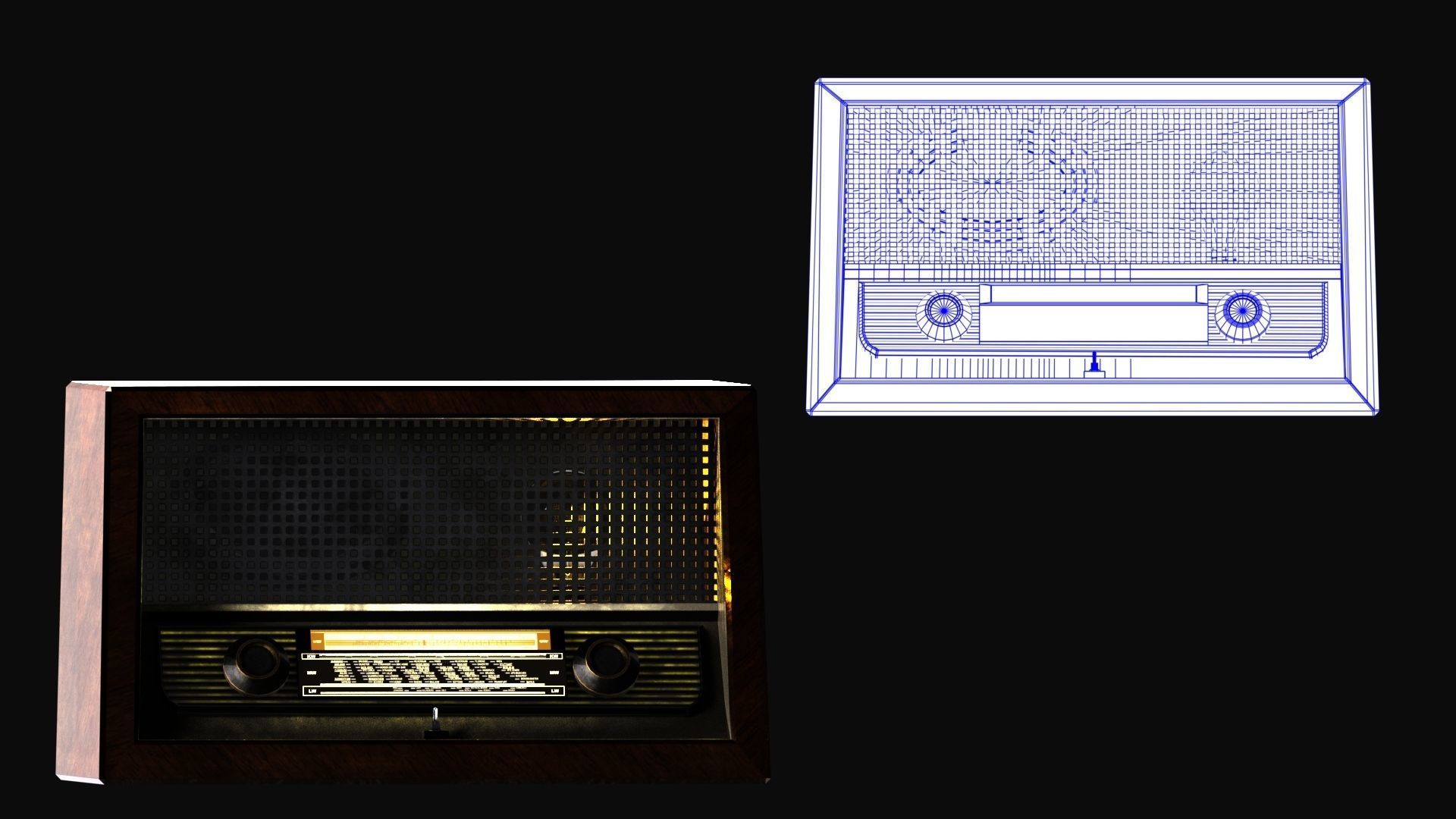 3D model Old Radio - Vintage Stylized Radio VR / AR / low-poly | CGTrader