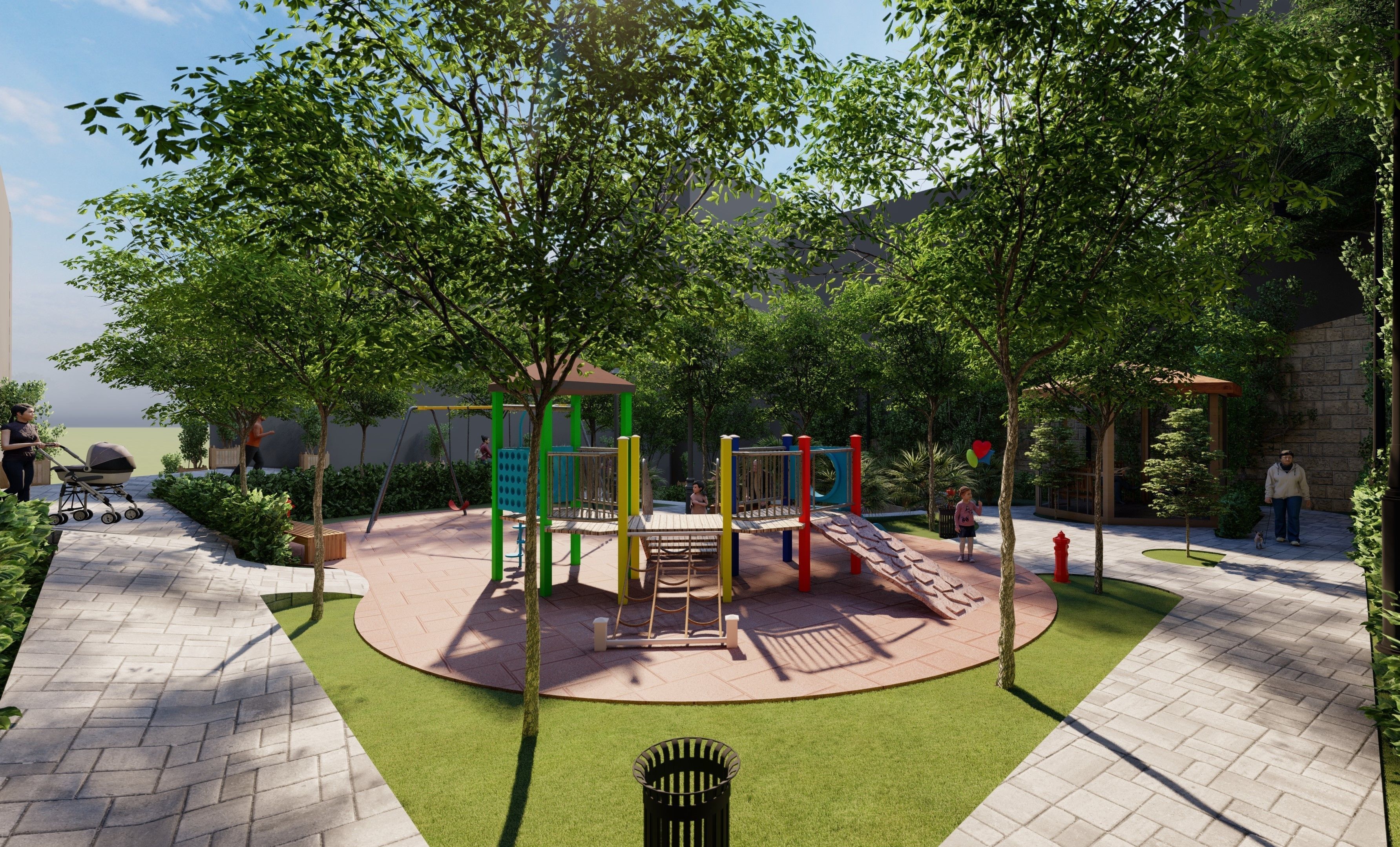 Recreational Area and Park Model In An Old Neighborhood 3D model | CGTrader