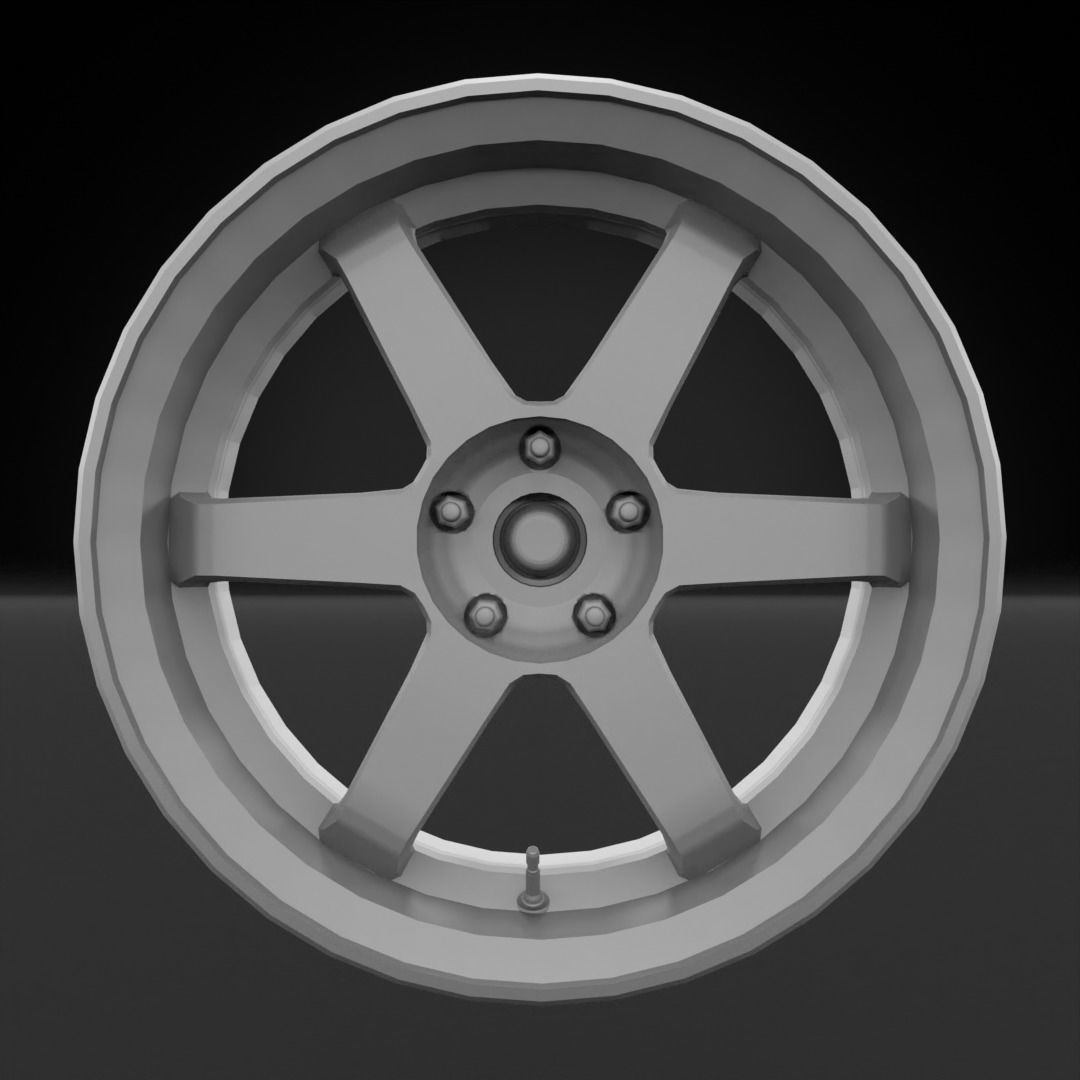 Volk TE37 Style Wheel 3D model 3D printable | CGTrader