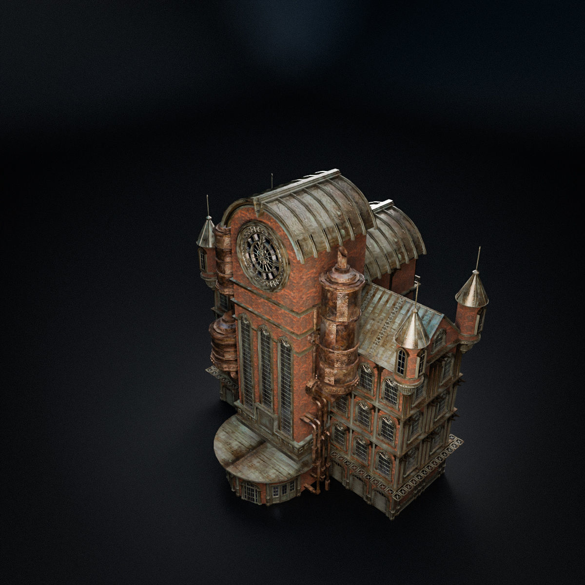 3D model STEAMPUNK INDUSTRIAL BUILDING 10 VR / AR / low-poly | CGTrader